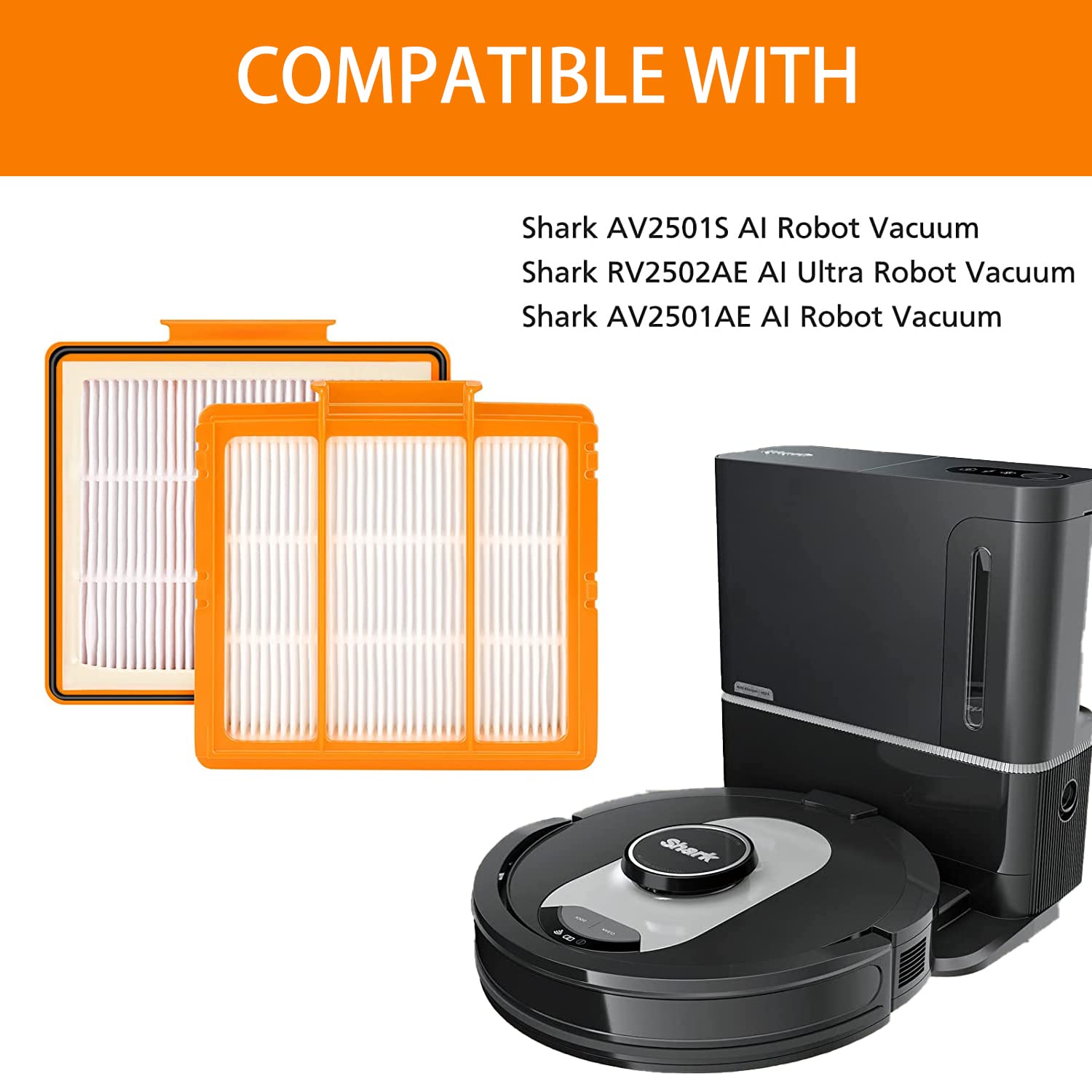 Snapklik.com : HEPA Filter For Shark AI AV2501S, AV2501AE, RV2502AE ...