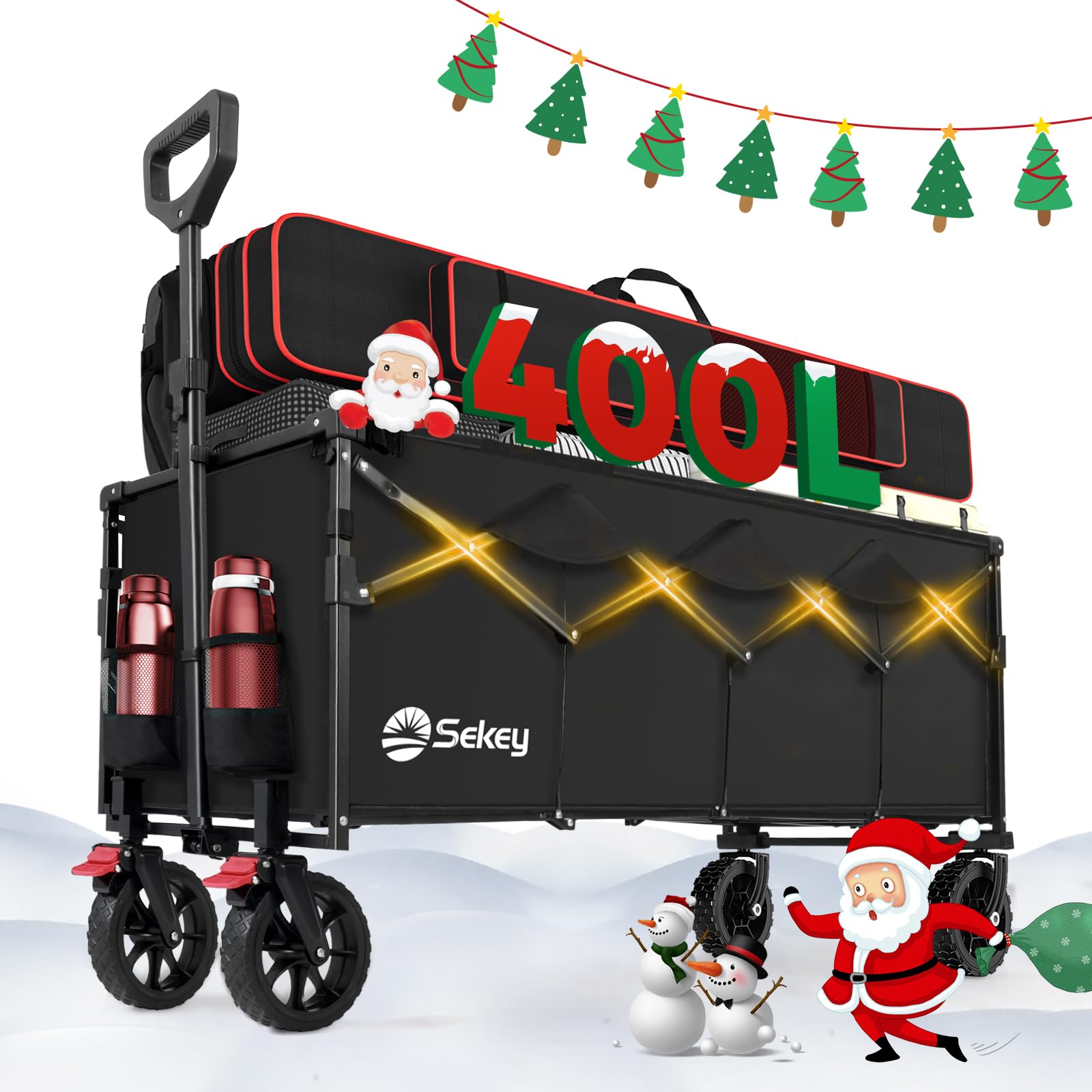 Snapklik.com : Sekey 43 Extended Collapsible Wagon 400L Large Capacity ...