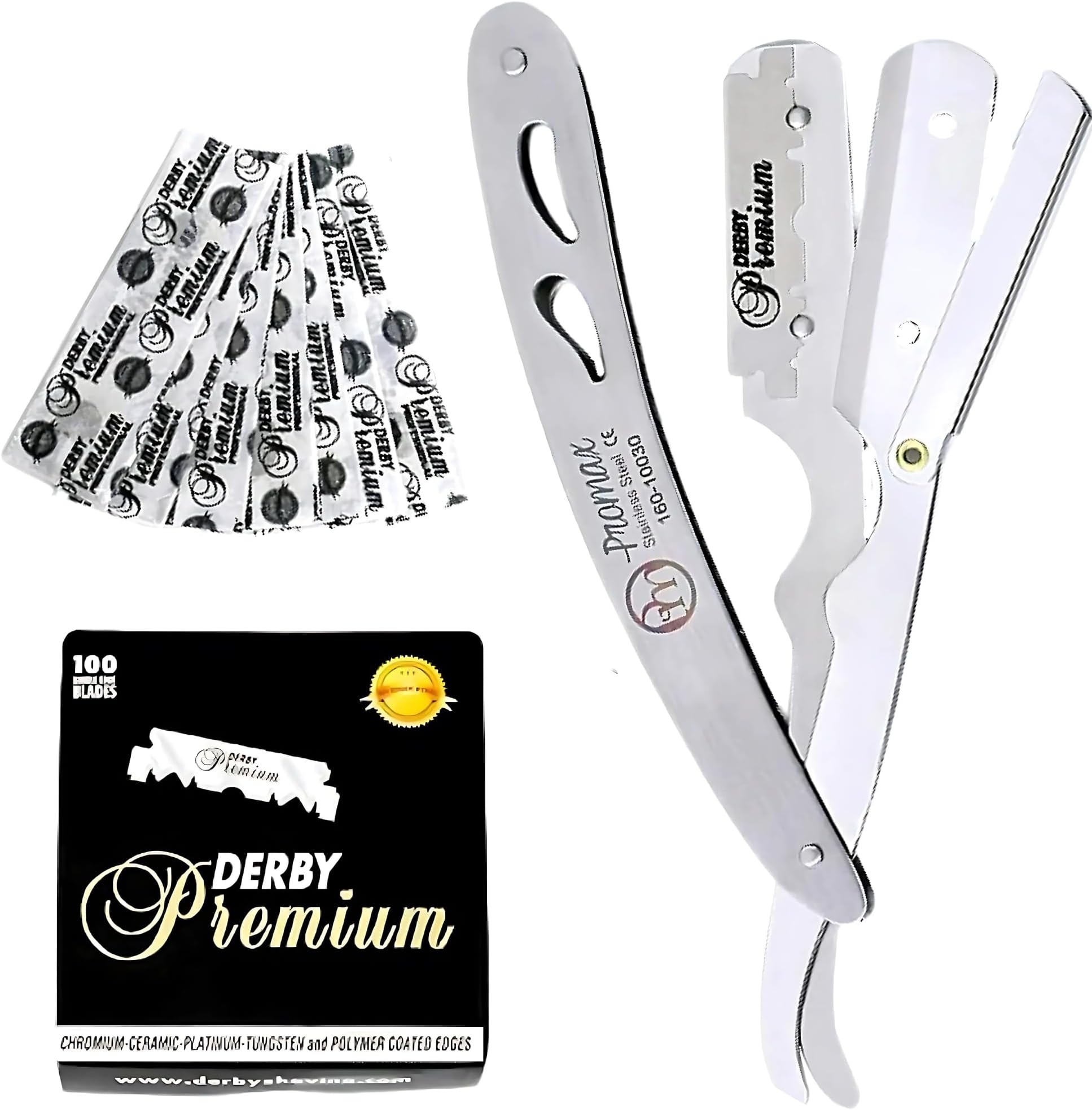 Amazon.com: GTEX Straight Razor for Men - 2 Professional Single Blade ...