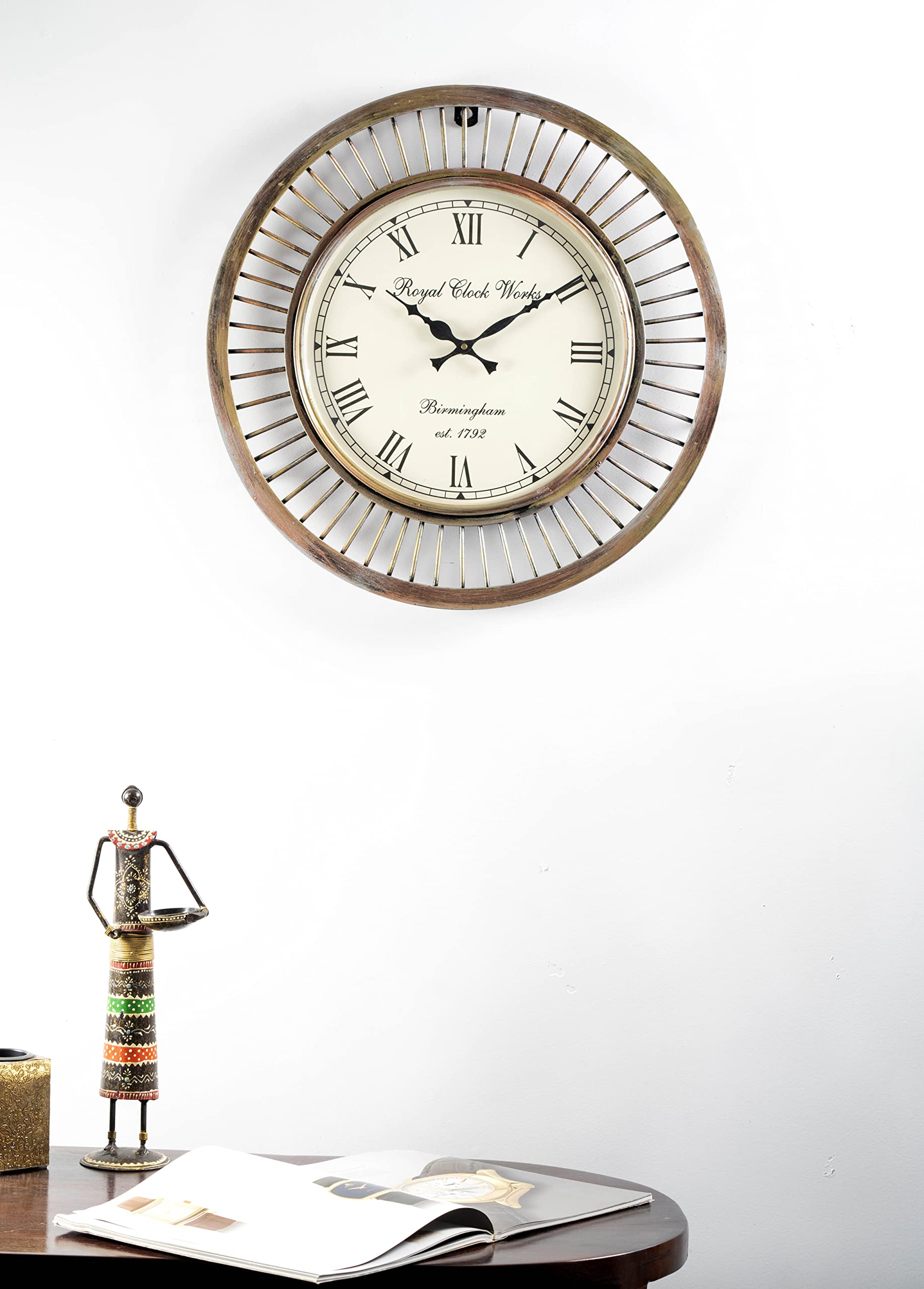 Buy vedas Sia Metal Wall Clock (Multicolour, 18 Inch) Online at Low ...