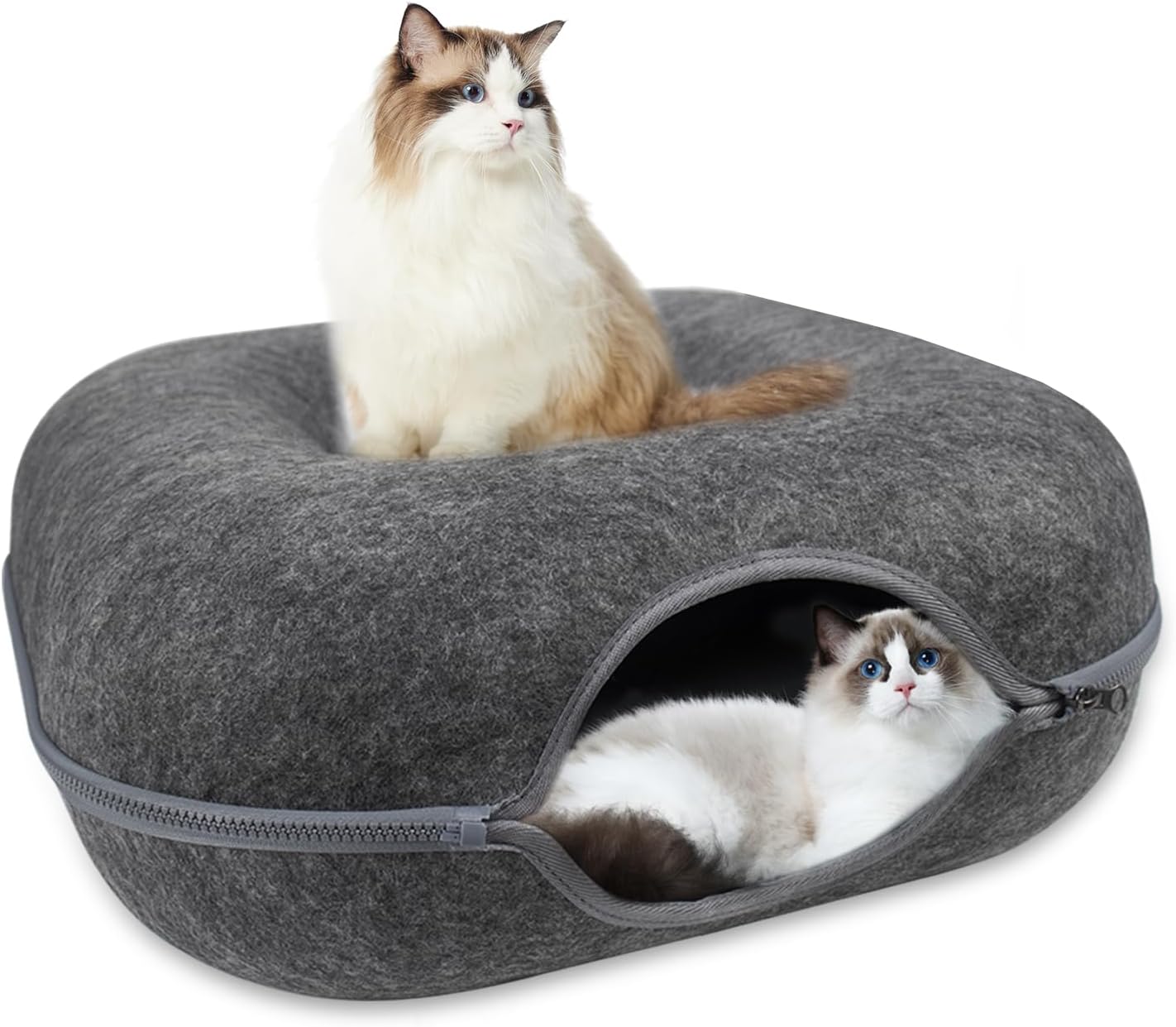 Amazon.com: 24 Inch Cat Tunnel Bed, Cat Cave for Indoor Cats, Large Cat ...