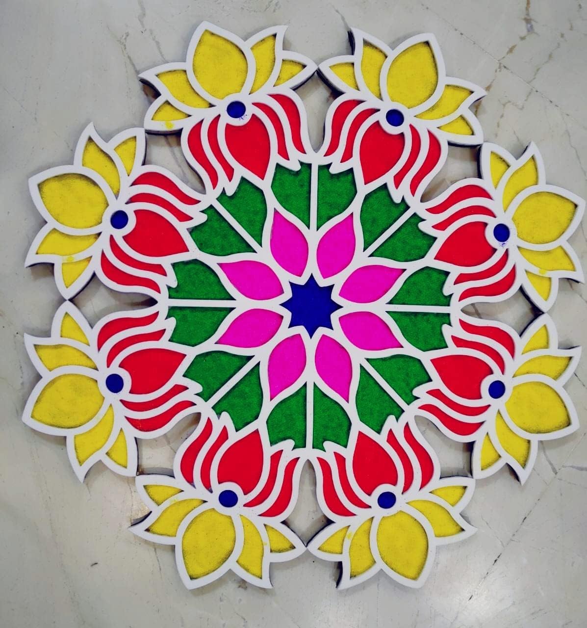 Buy Reusable Wooden Base and Rangoli Template mat from Art Affair. Easy ...
