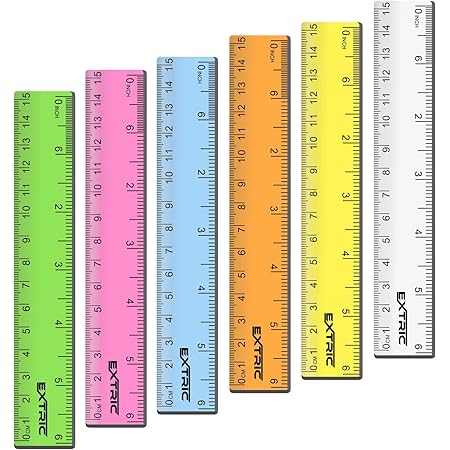 Amazon.com : Charles Leonard Double Bevel Plastic Ruler, 6 Inches ...
