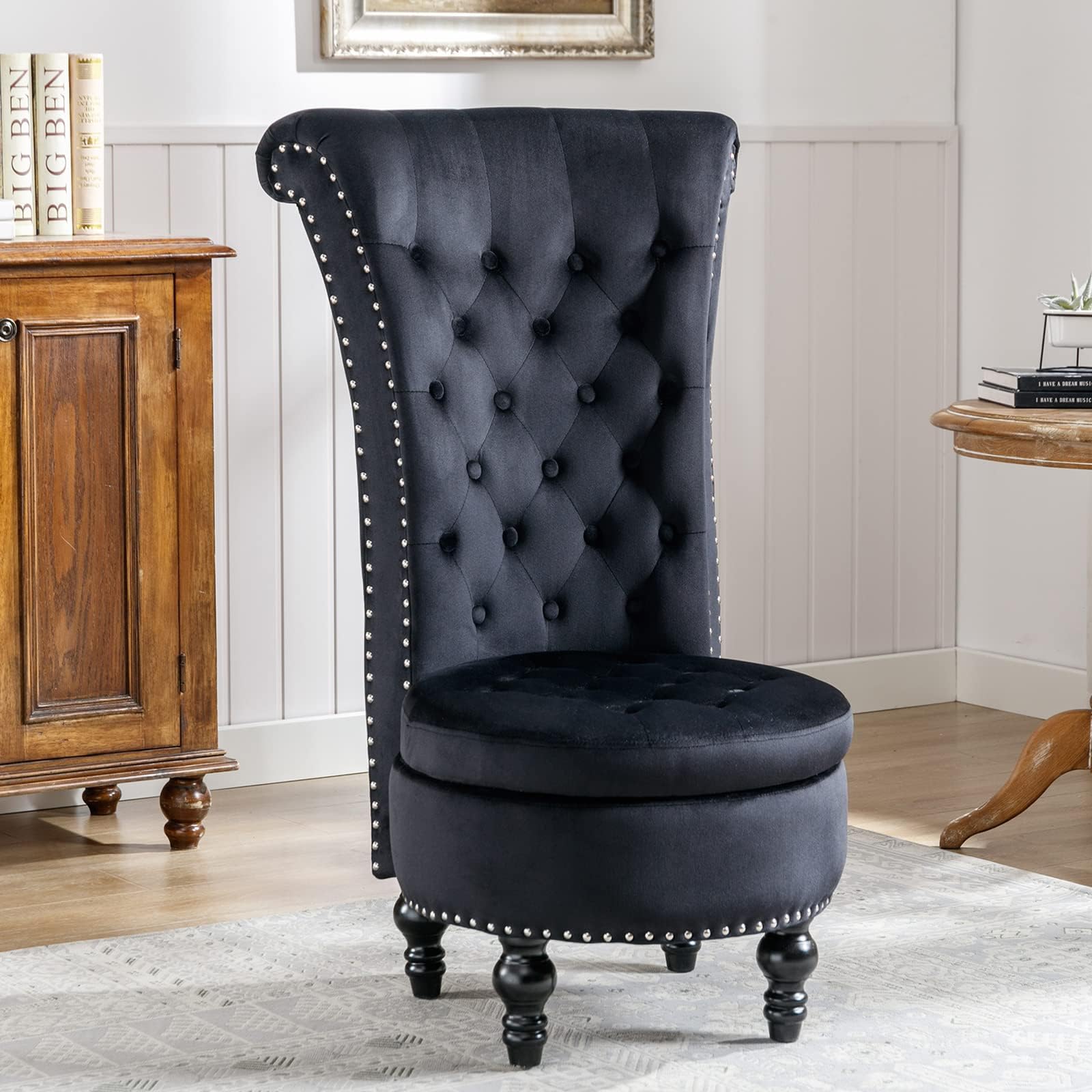 Amazon.com: Icoget Gothic Queen of Throne Chair, Velvet High Back Chair ...