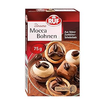 RUF Mocca-Bohnen aus feiner Zartbitter-Schokolade, zum Verzieren von ...
