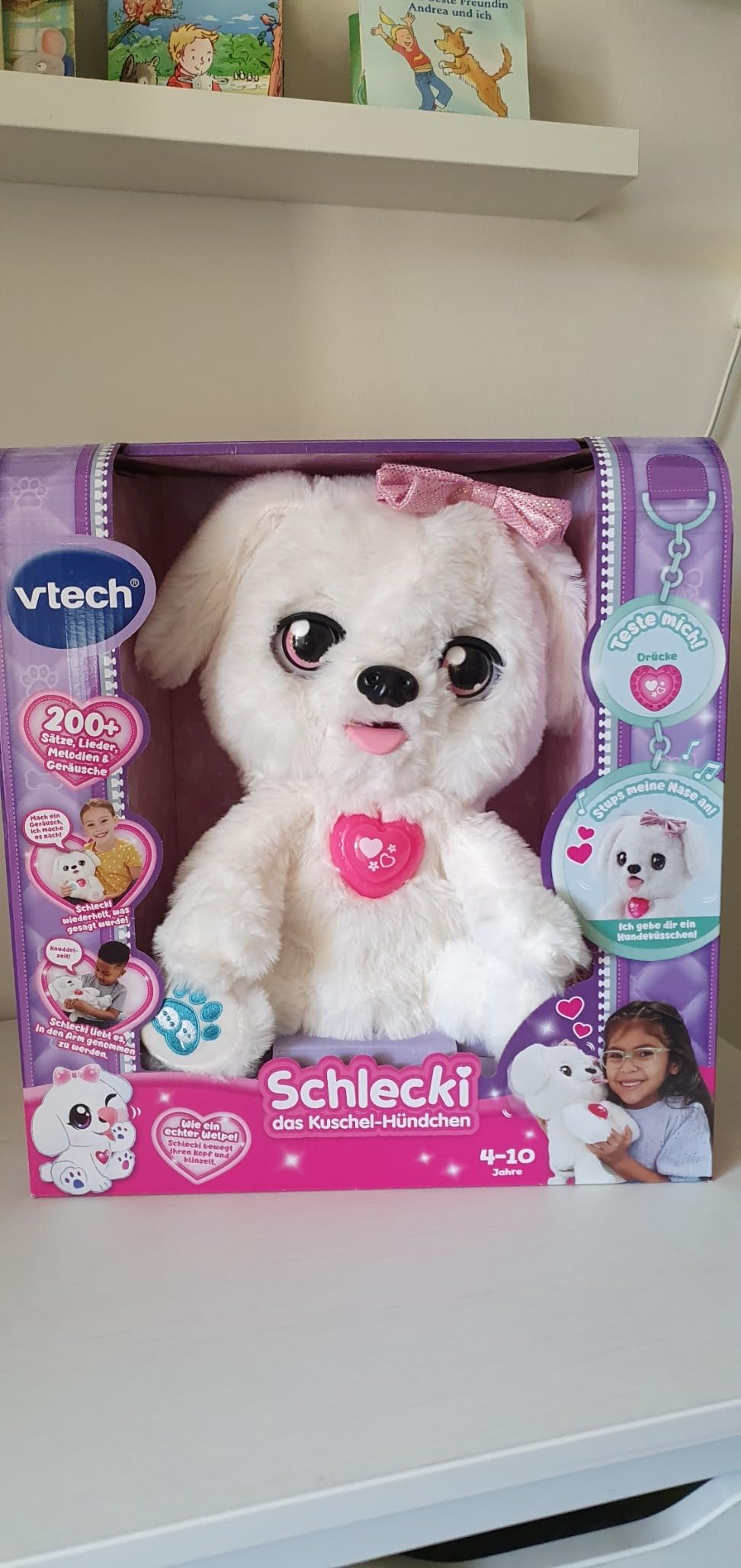 VTech Schlecki, das Kuschel-Hündchen – Spielzeughund mit den ...
