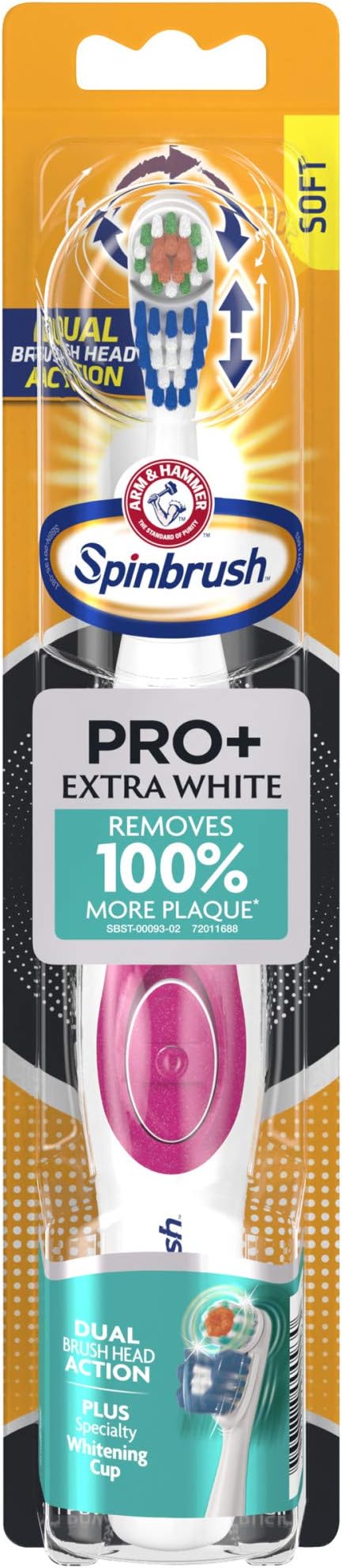 Amazon.com: Spinbrush New PRO Clean Battery Powered Electric Toothbrush ...