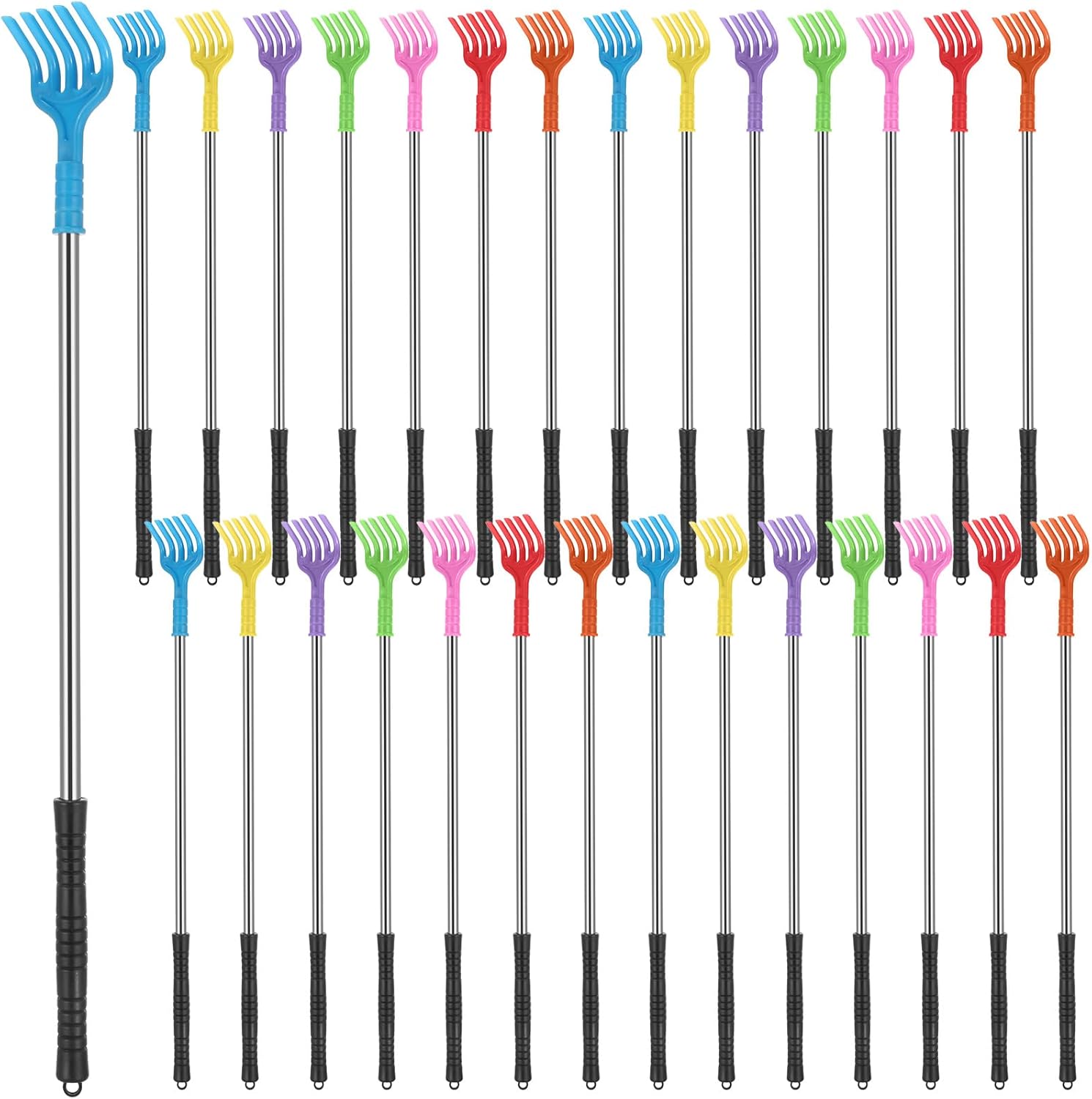Amazon.com: Reallnaive 28 Pcs Back Scratchers Bulk Plastic Scratcher ...