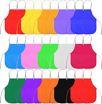 Amazon.com: DIVINA VITAE 30Pcs Children Disposable Aprons Kids Aprons ...