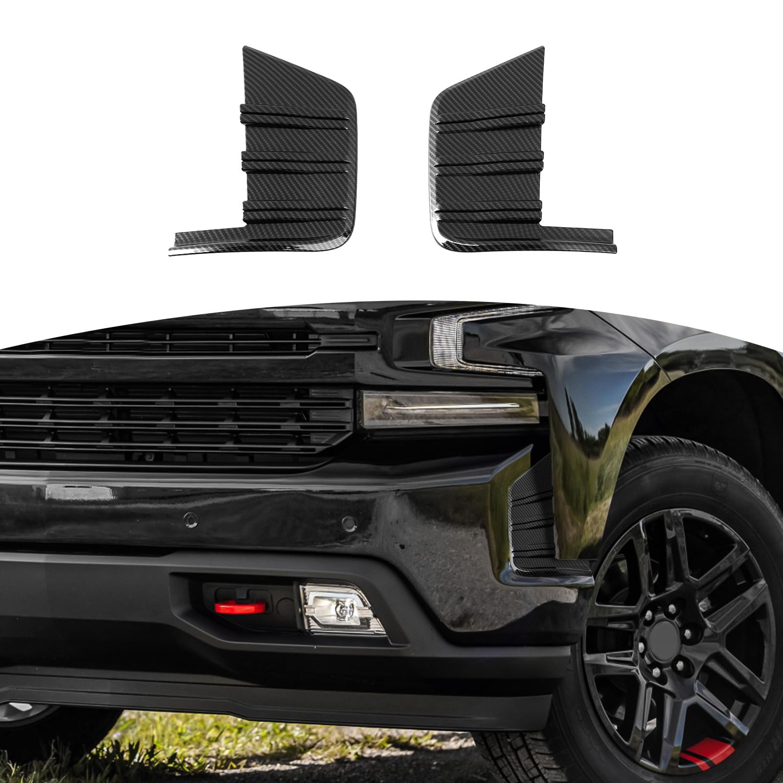 Amazon.com: RT-TCZ for Silverado Front Bumper Side Panel Trim Cover for ...