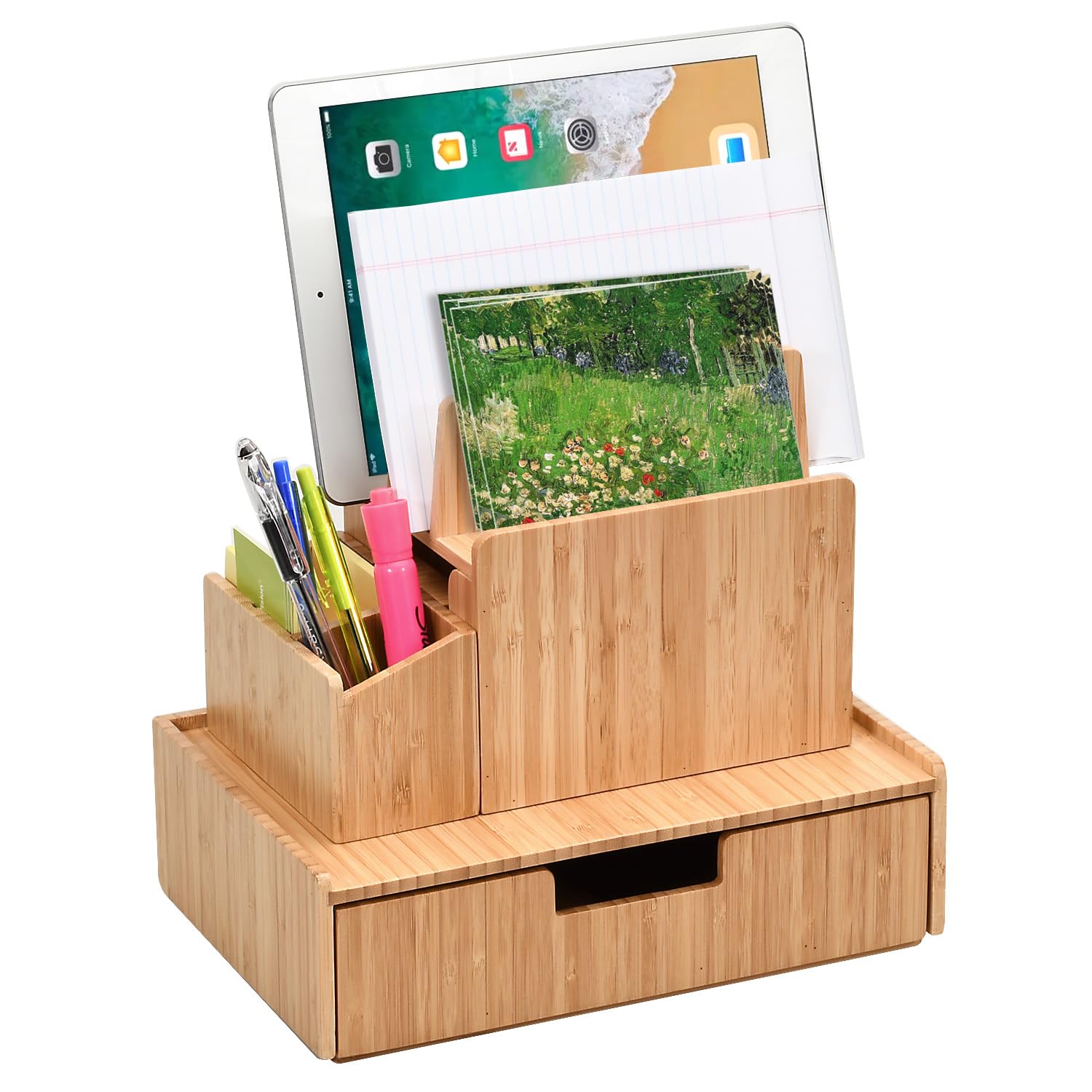 Amazon.com : MobileVision Bamboo Office Organizer Complete Set INCLUDES ...