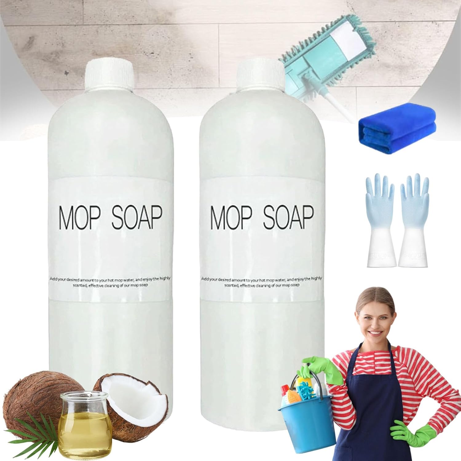 Amazon.com: Oueet Ivy Ever Mop Soap, R&w H&w Clean House, Ivyever Mop ...