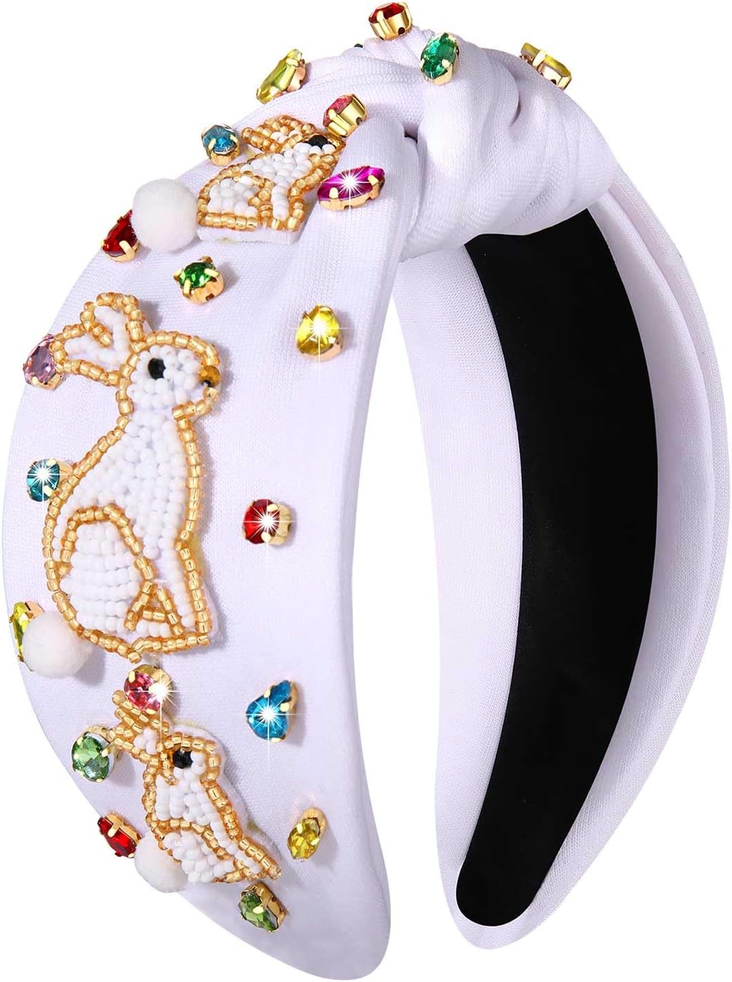 Amazon.com : CEALXHENY Easter Headbands for Women Beaded Carrot Rabbit ...