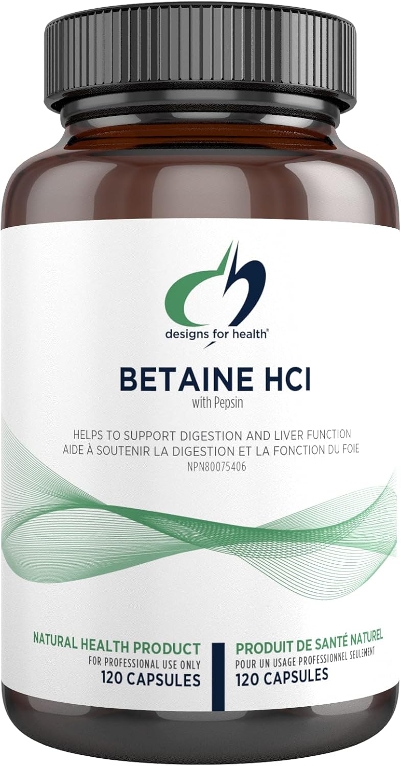 Amazon.com: Designs for Health Betaine HCl with Pepsin - 750mg Betaine ...