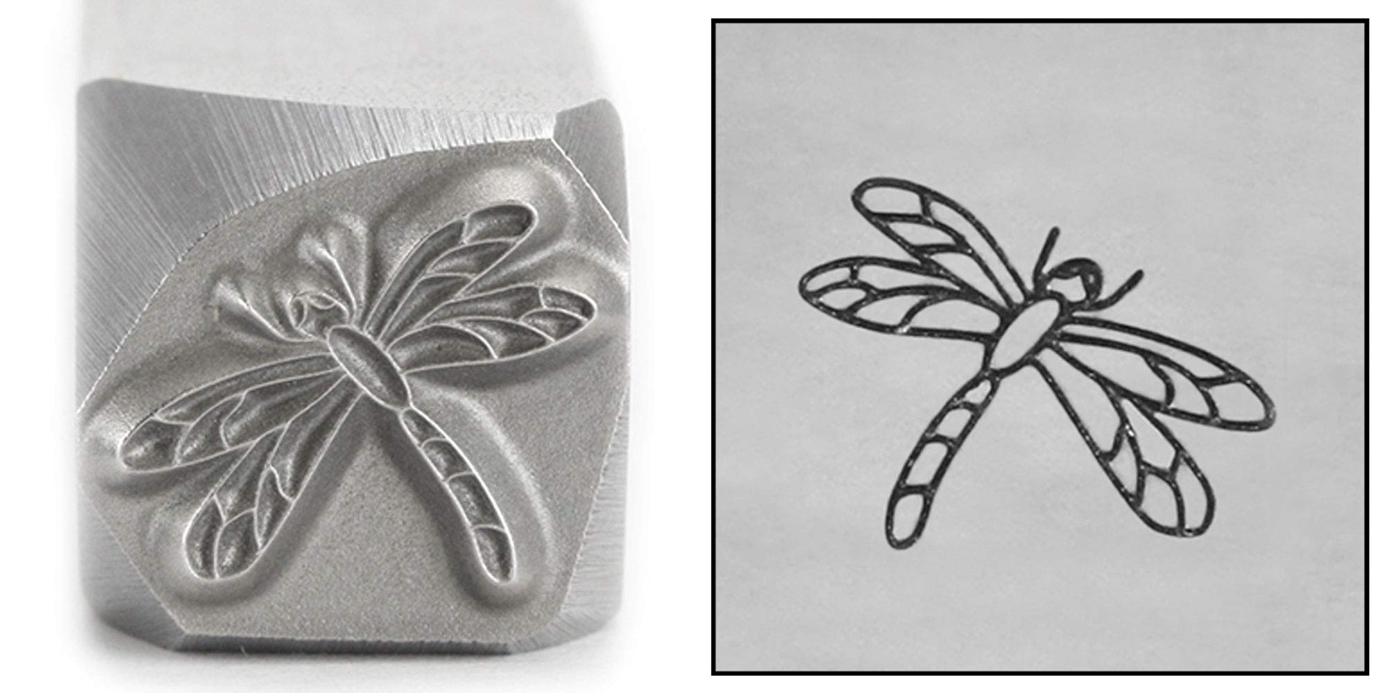 Amazon.com: Dragonfly Metal Stamp, 8.2mm Bug Insect Wings Flight Punch ...