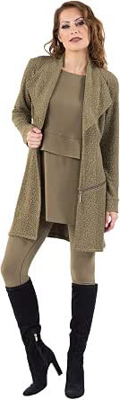 Amazon.com: Eva Varro Women’s Barcelona Long Jacket Lined : Clothing ...