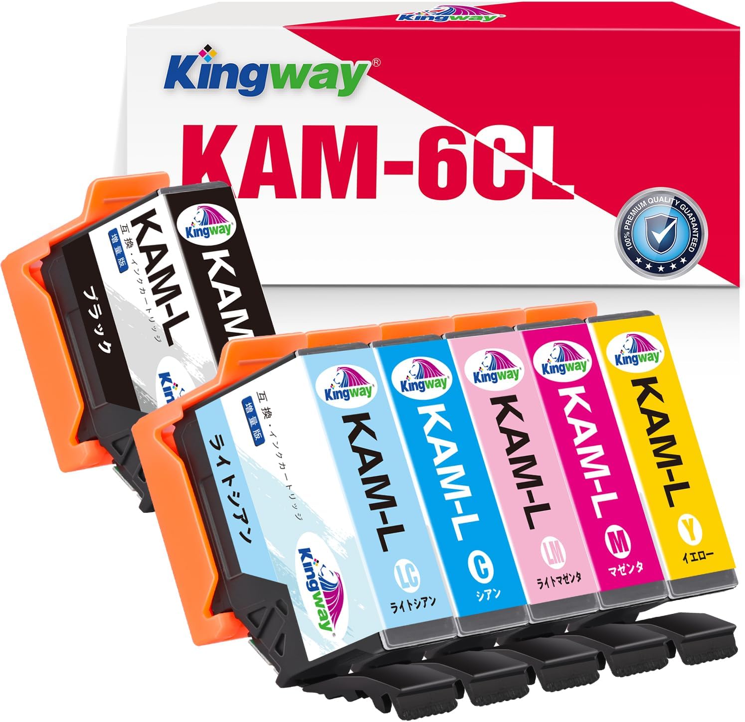 Amazon.co.jp: Kingway Epson用 KAM 互換 KAM-6CL-L 6色パック KAM 6CL KAM カメ インク EP-88AW1 EP-88AB2 EP883AW ...