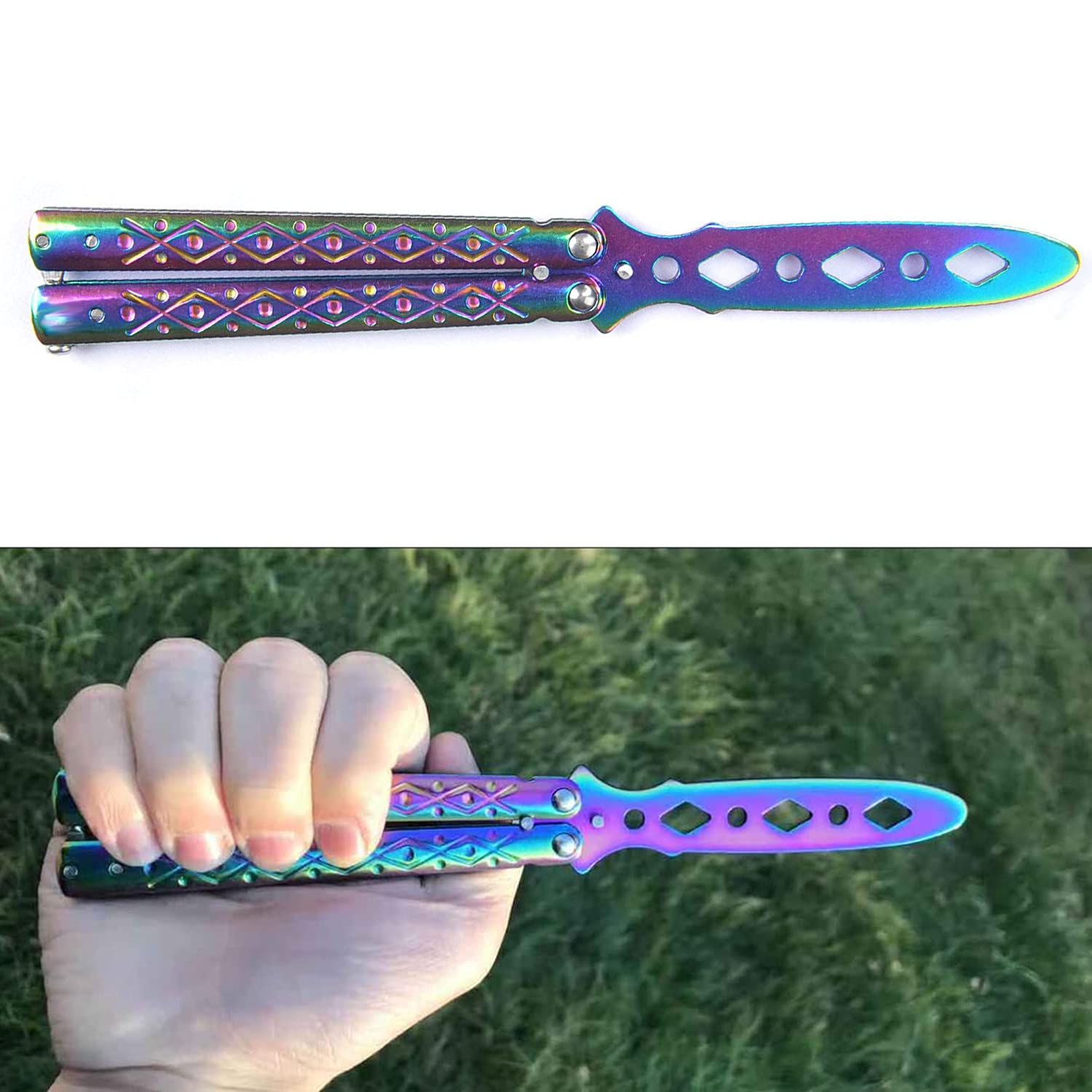 Practice Butterfly Knife - Unsharpened Blade Practice Balisong ...