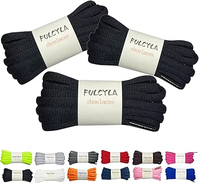 Amazon.com: Fulcyla 3 Pairs 1/4" Oval Athletic Shoelaces Half Round Shoe Laces for Sneakers ...