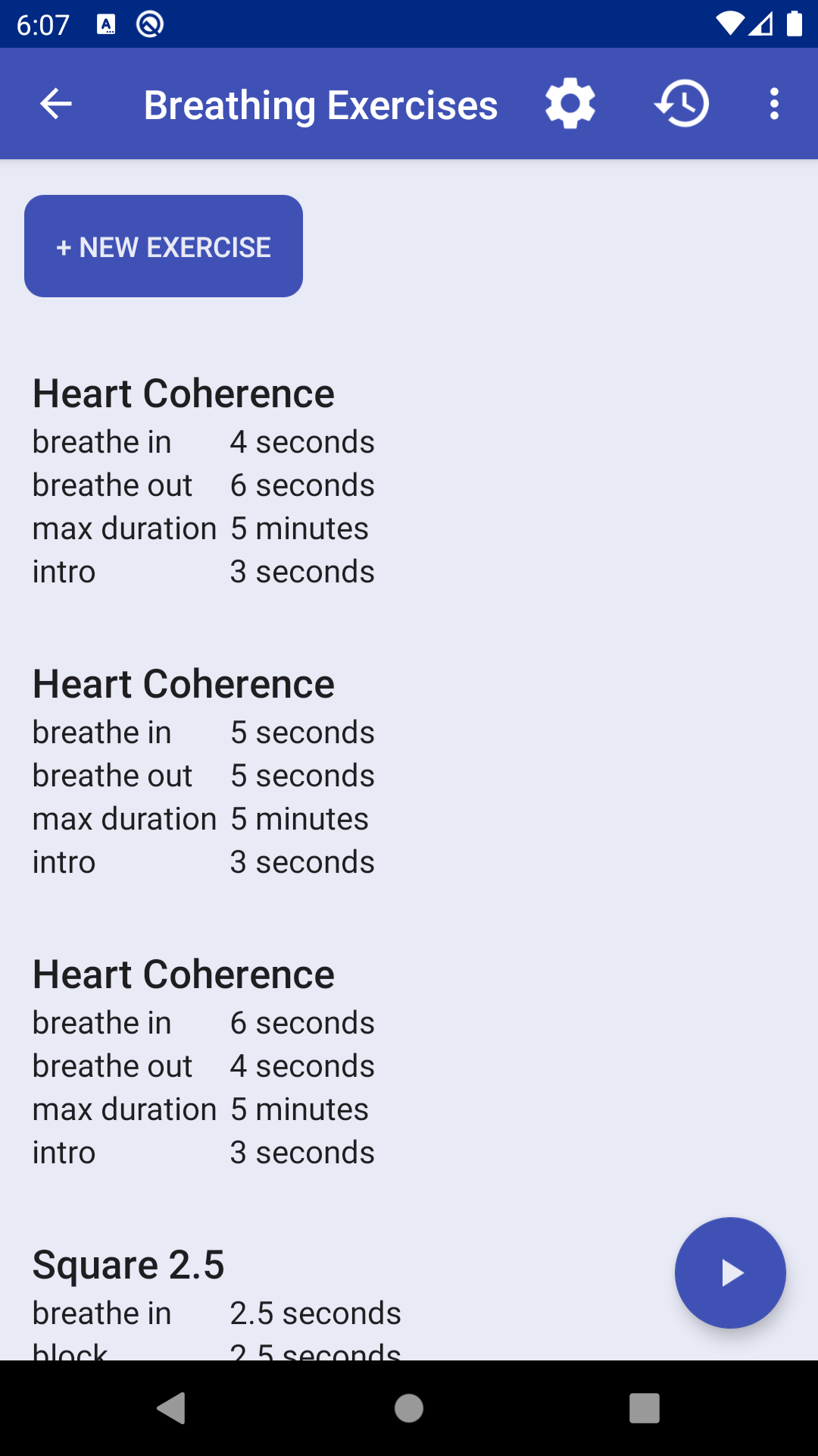 Heart Coherence: breathing exercises, steady practice, timer, animations, sounds, vibrator ...
