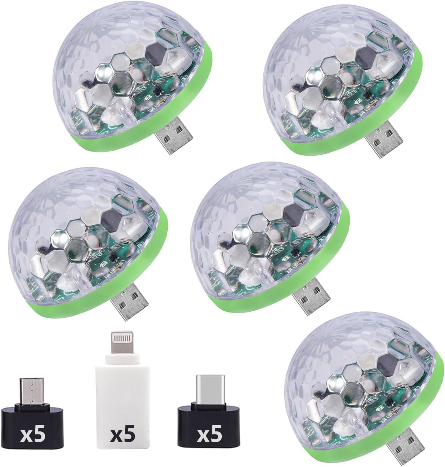 USB Party Lights Mini Disco Ball,Led Small Magic Ball Sound Control DJ ...