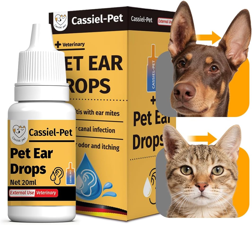 Amazon.com : Cassiel pet Ear Drops for Ear Infection Treatment, Ear ...