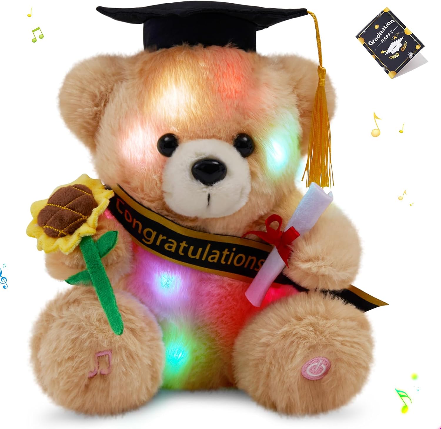 Amazon.com: Glow Guards Graduation Bear Class of 2025,Musical Light up ...