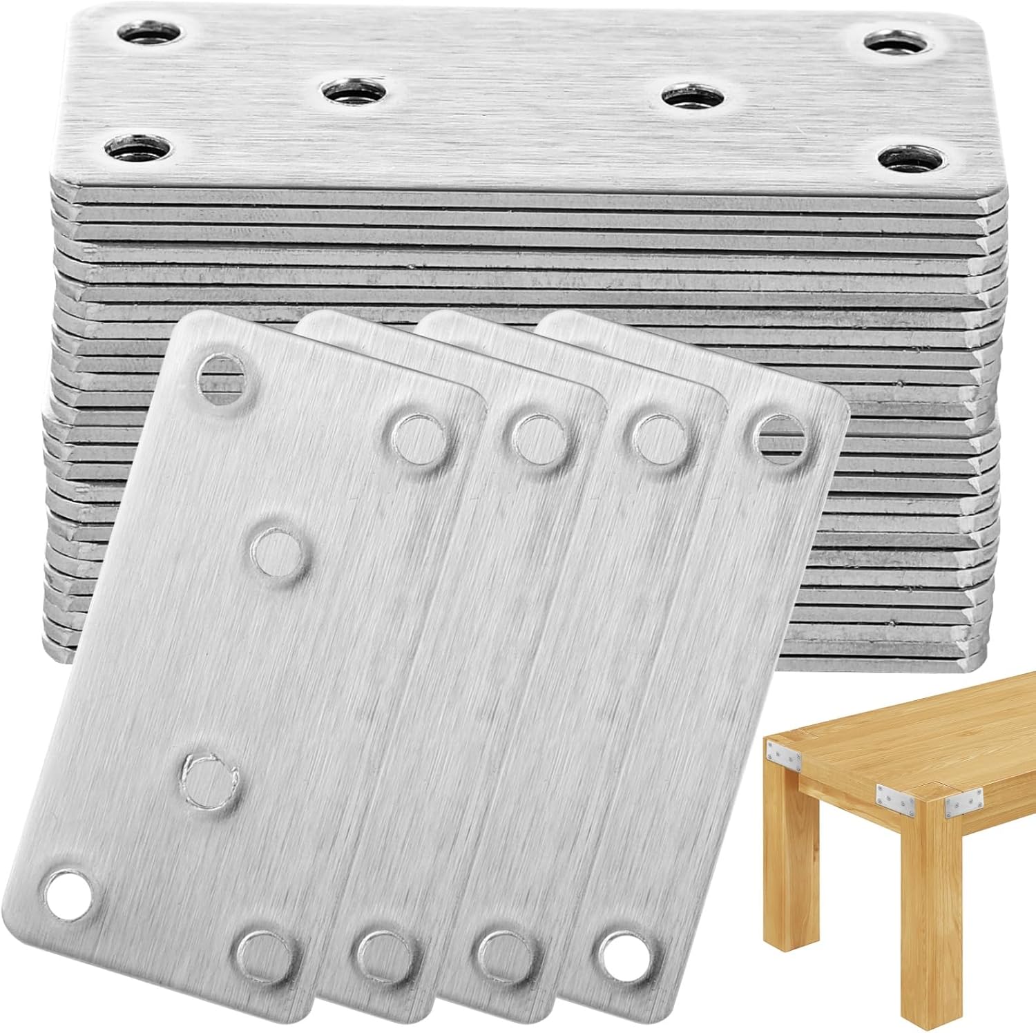 Amazon.com: 50 Pcs Flat Mending Plates, Stainless Steel Straight ...