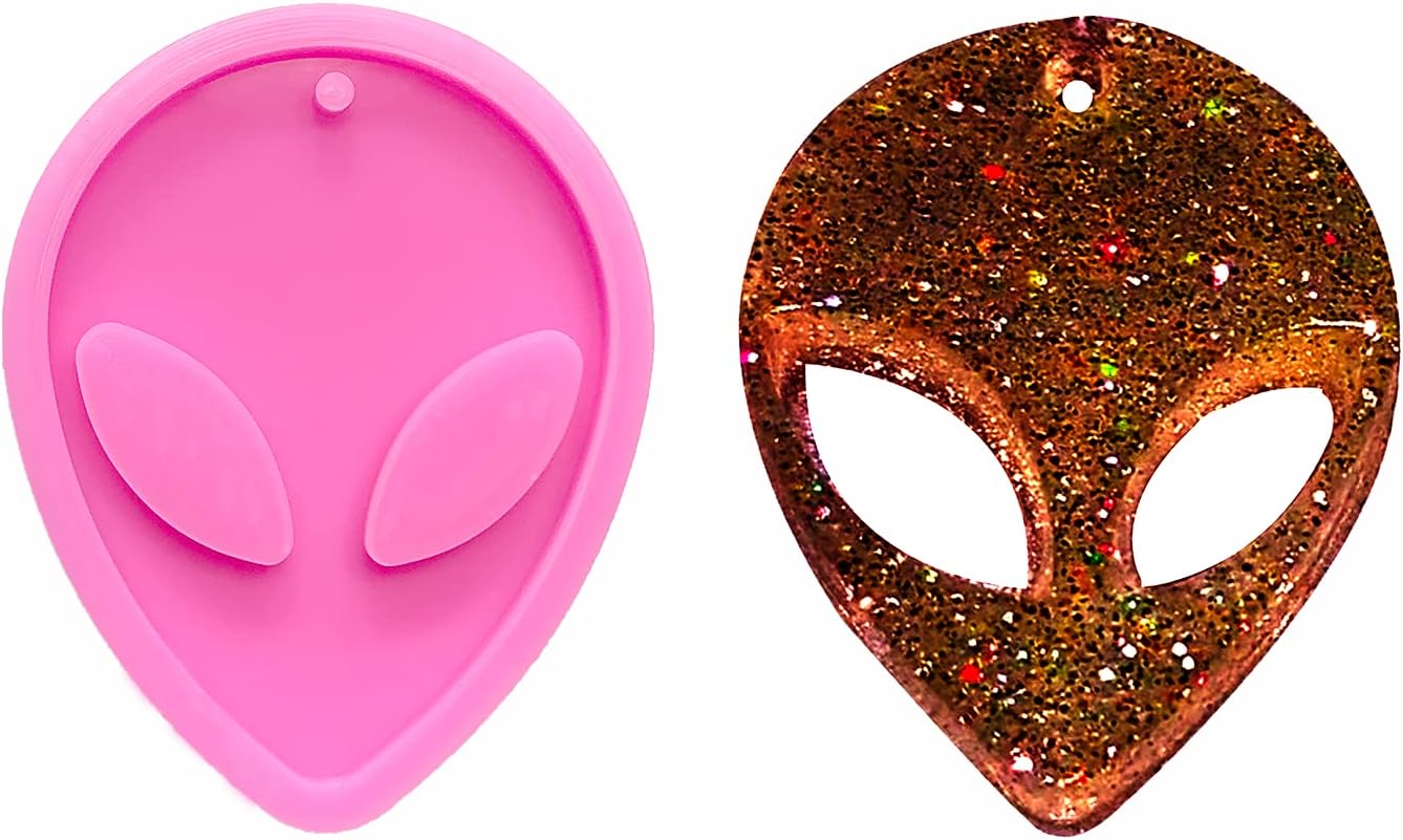 Amazon.com: Shiny Glossy Alien Shape Silicone Molds for DIY Craft ...