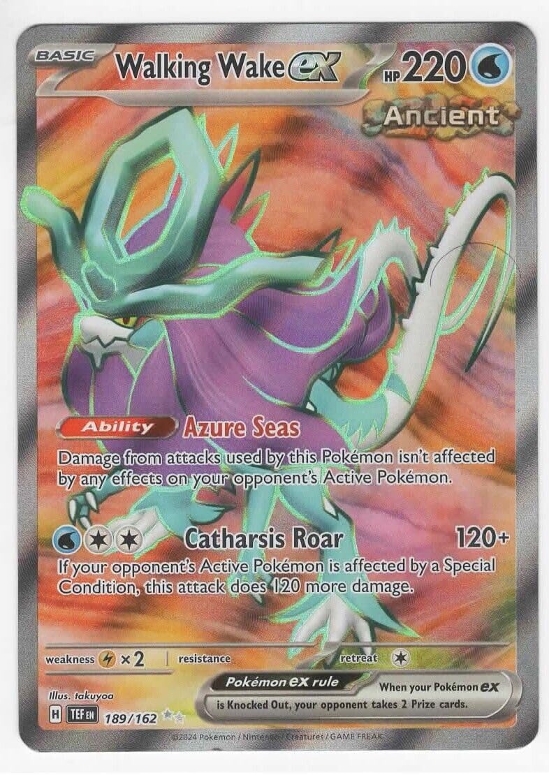 Amazon.com: Pokemon – Walking Wake ex 189/162 - Temporal Forces – Full ...