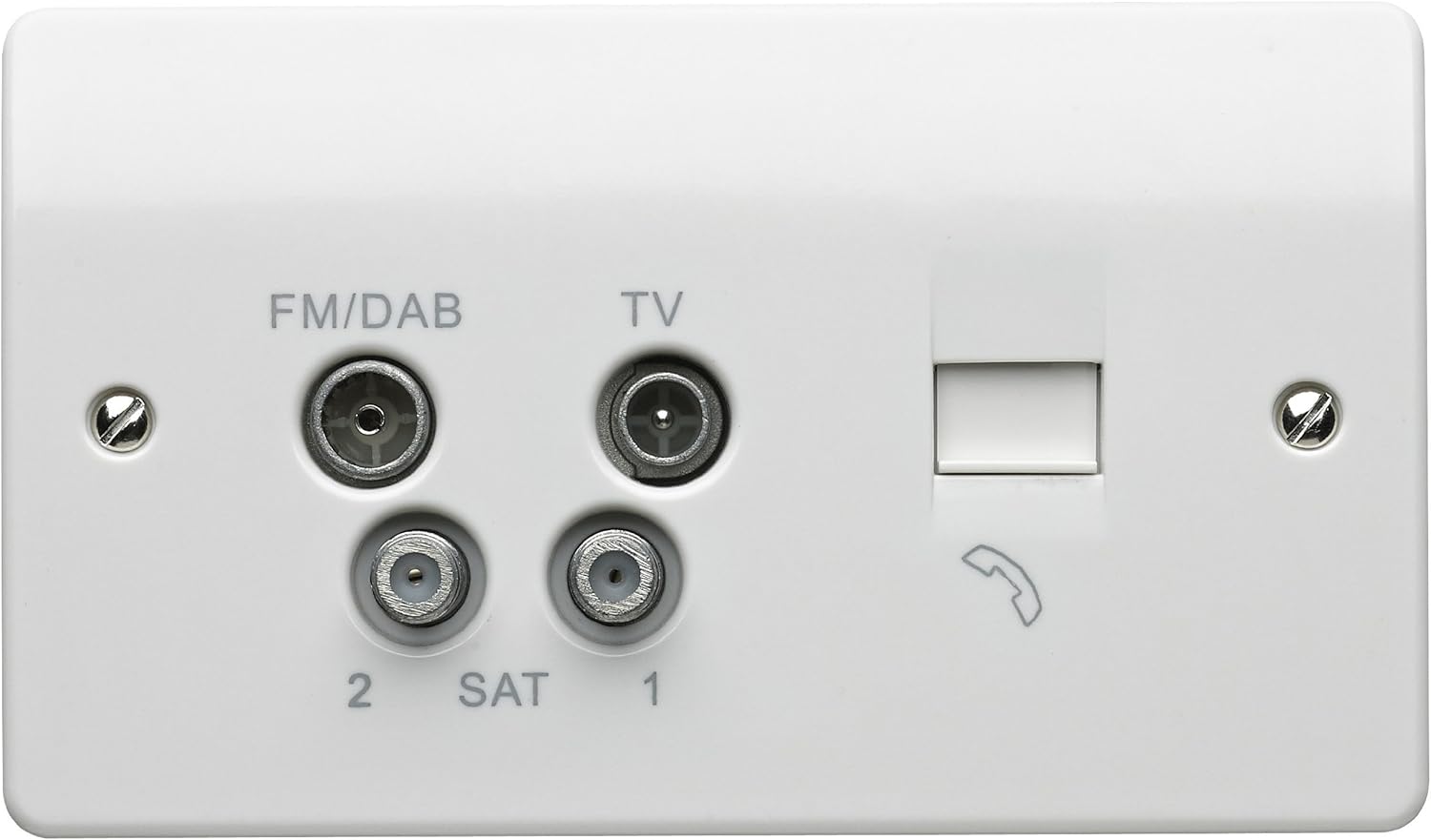 Mk K3564DABWHI 2-Gang TV/FM Dab/ SATX2 Quadplexer with BT Secondary ...