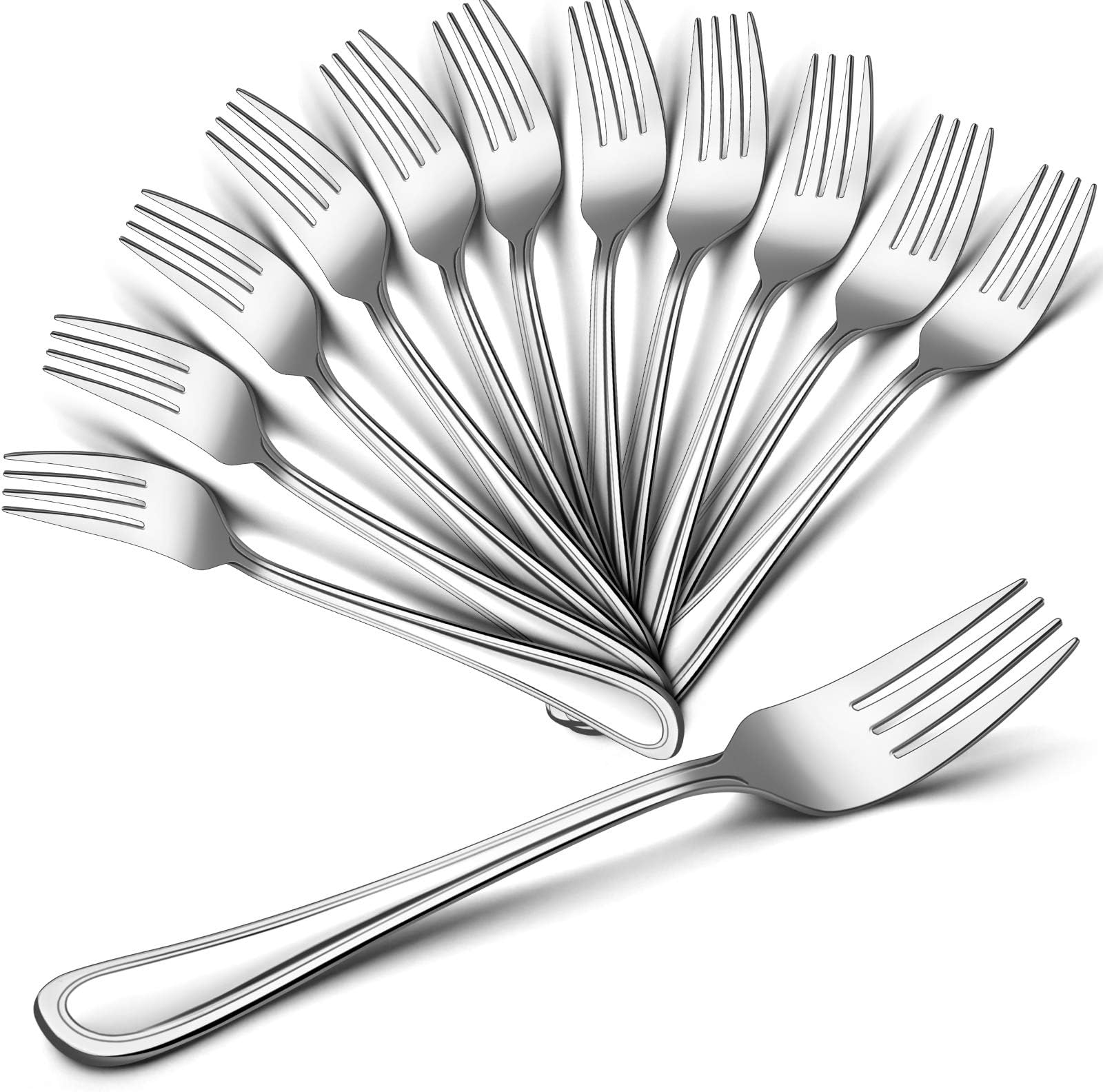 Amazon.com: Snamonkia Set of 12 Dinner Forks Stainless Steel, 8 Inches ...