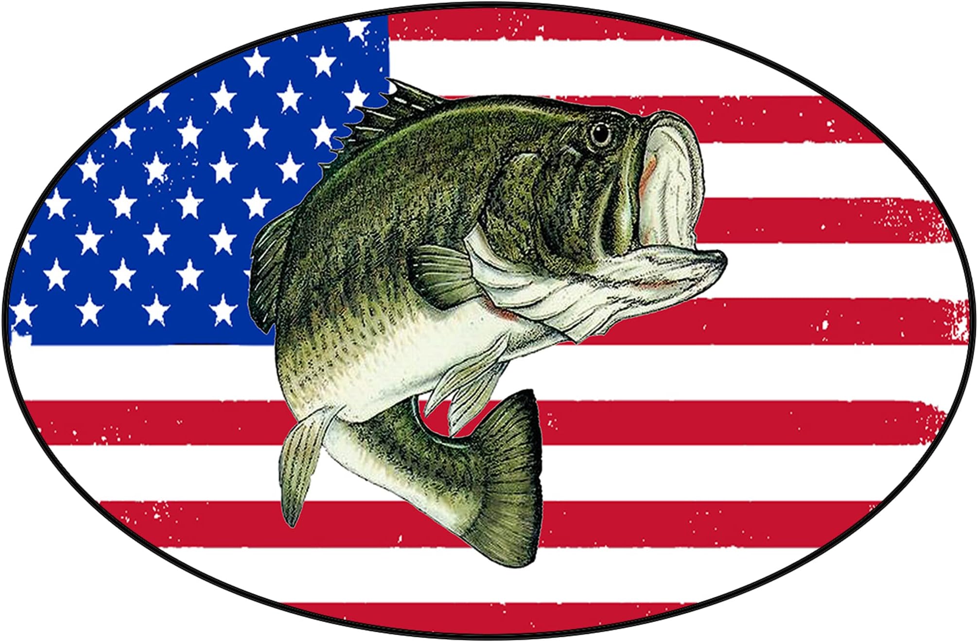 Amazon.com - Rogue River Tactical Large 8" Bass Fish Sticker Decal ...