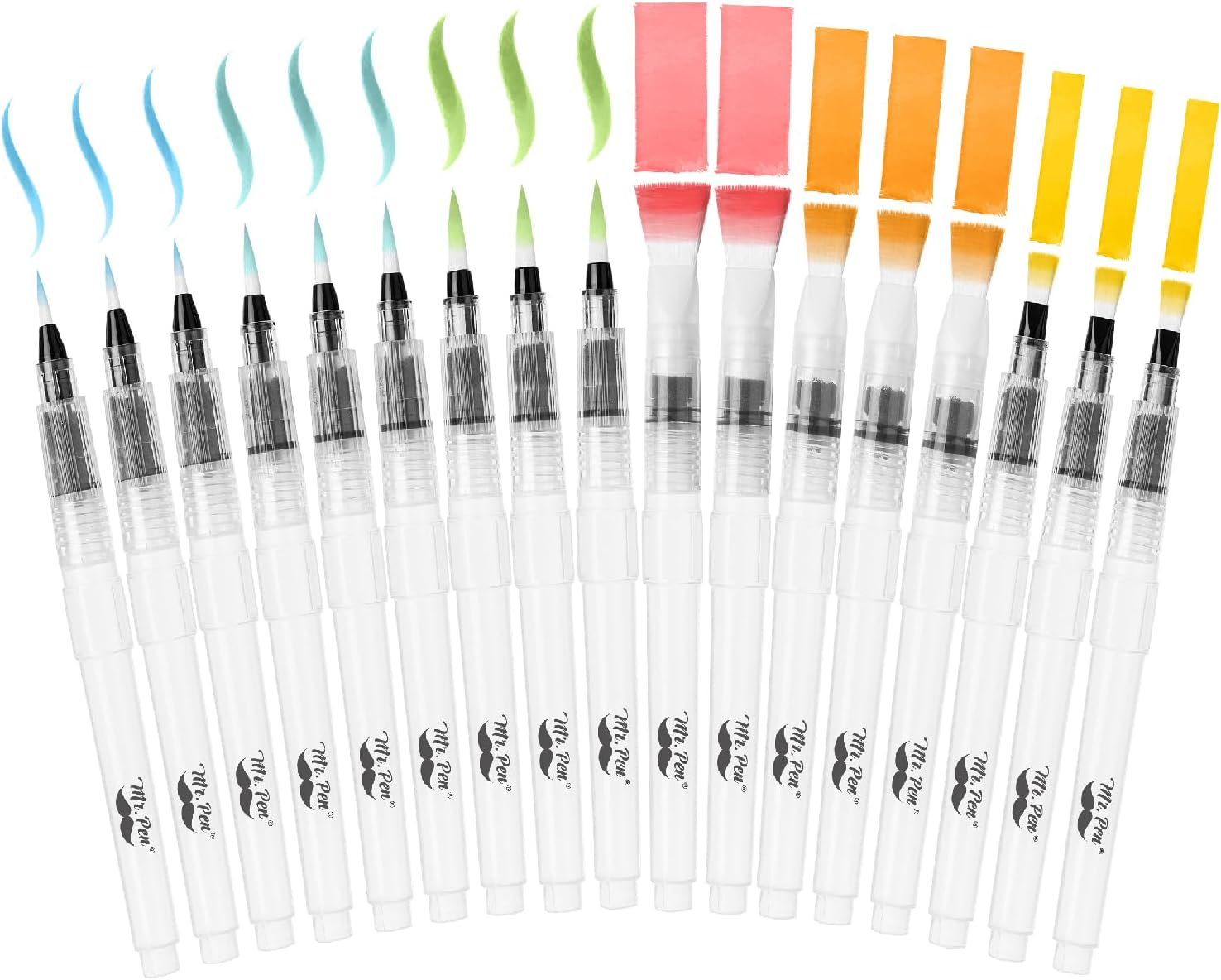 Amazon.com: Watercolor Brush Pens Set - Easy to Use and Fill, 9 Piece ...