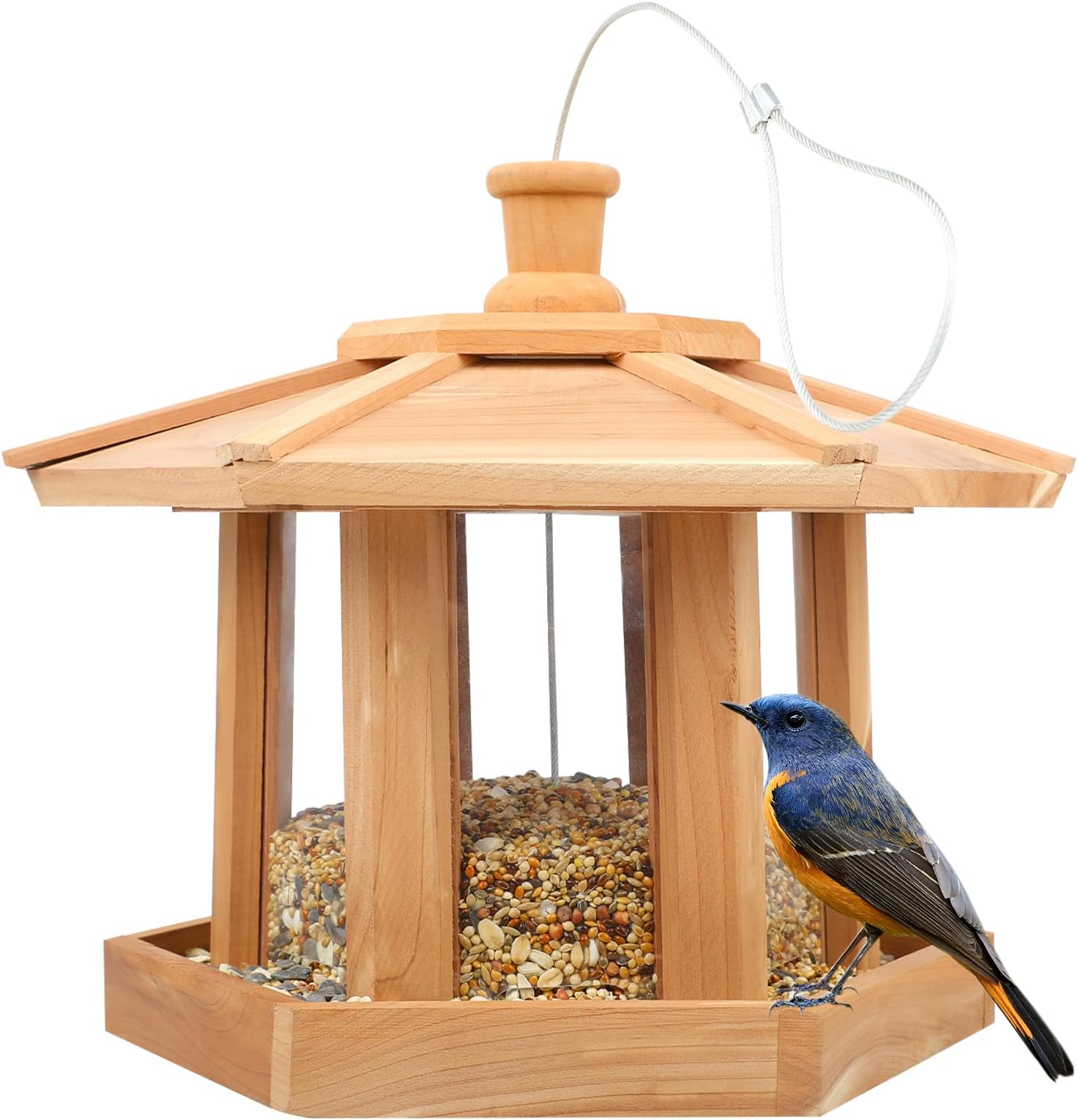 Amazon.com : Woodlink COPGAZEBO Coppertop Wood Gazebo Bird Feeder ...