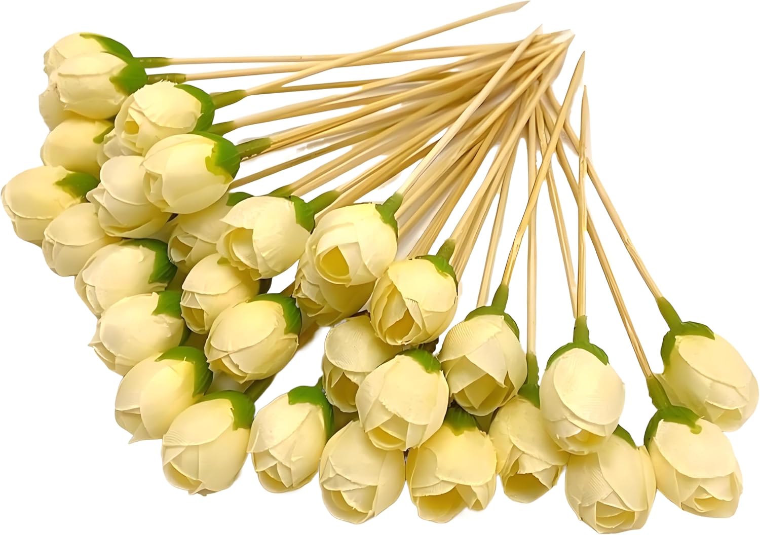 Amazon.com | 100pcs Champagne Flower Bud Toothpicks, 4.7 Inch Fancy ...