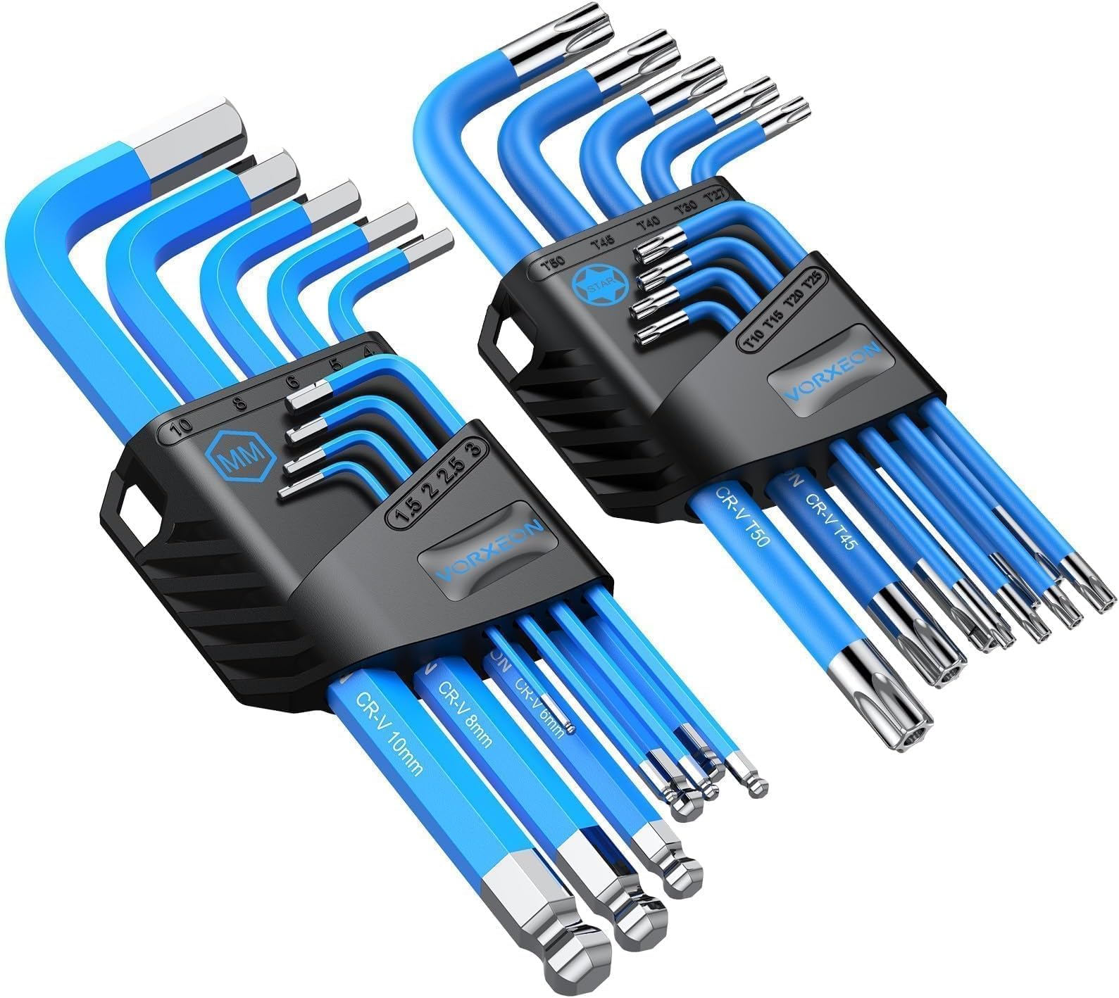 CCLIFE 18 Pièces Jeu de Clés allen hexagonales et clés torx avec ...