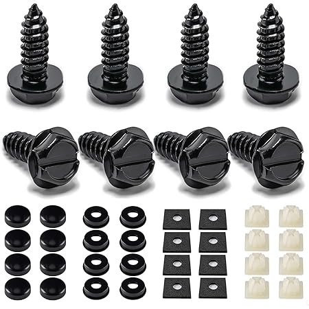 Amazon.com: License Plate Screws Kits, Anti Theft Auto Licence Plate ...