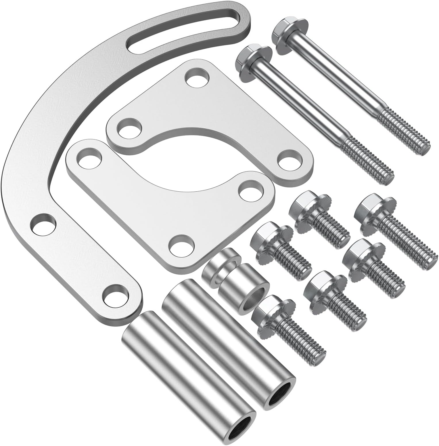 Amazon.com: SBC Power Steering Pump Bracket Kit - Adjustable V-Belt ...