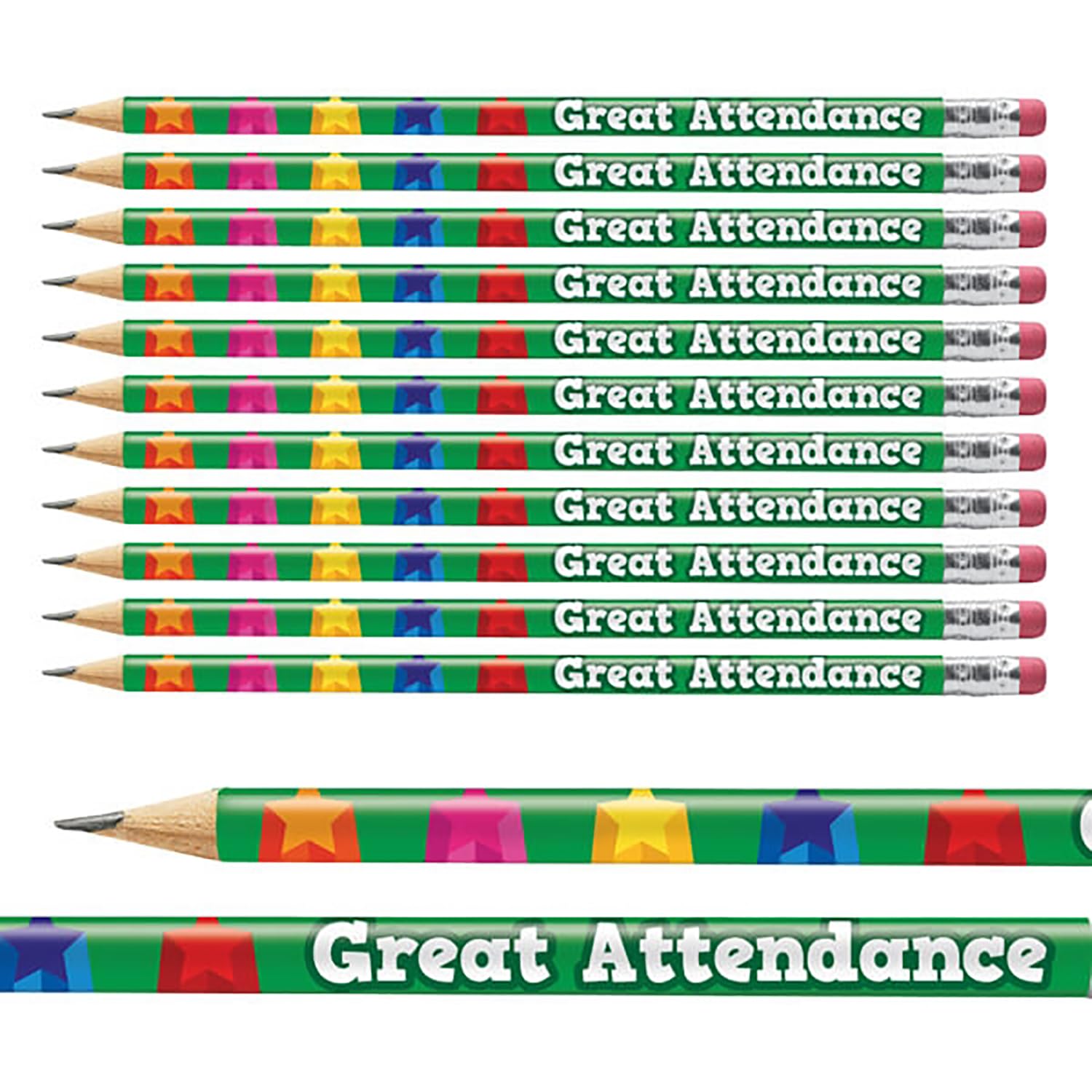 24 Great Attendance Childrens Pupils School Teachers Reward Pencils ...