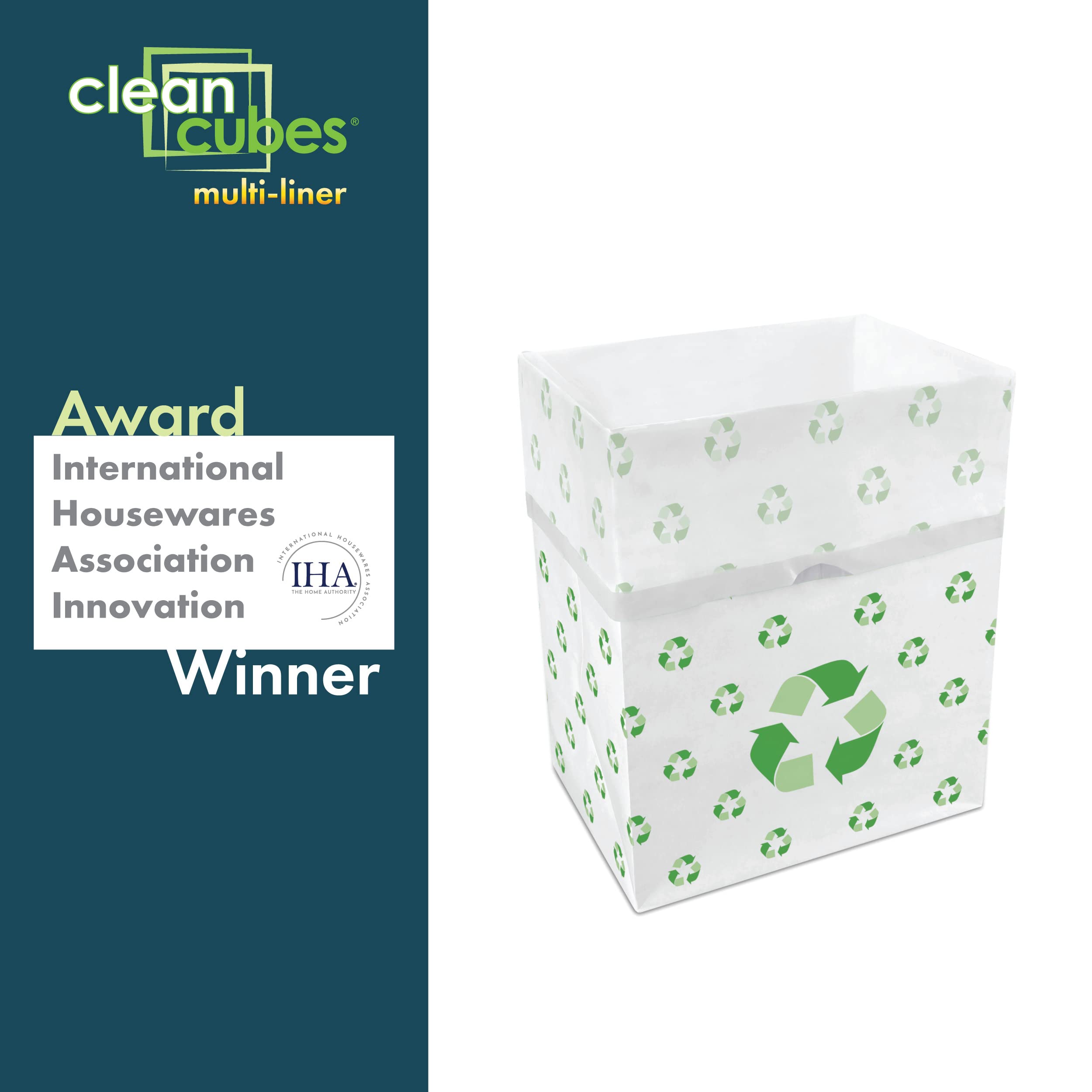 Snapklik.com : Clean Cubes 13 Gallon Multi-Liner Disposable Trash Cans