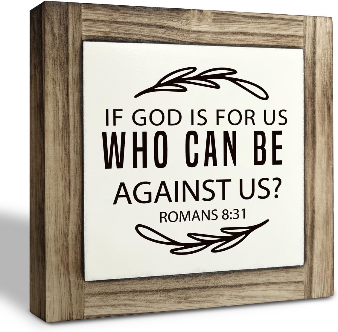 Amazon.com: Christian Sign, Box Wood Plaques Desk Décor, Inspirational ...