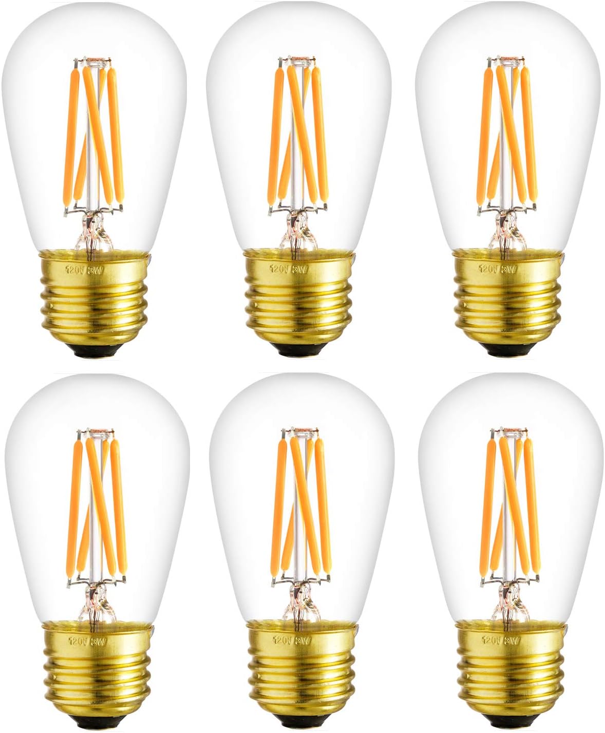 Amazon.com: Sunlite 40970 LED S14 Filament Style Light Bulb 4 Watts ...