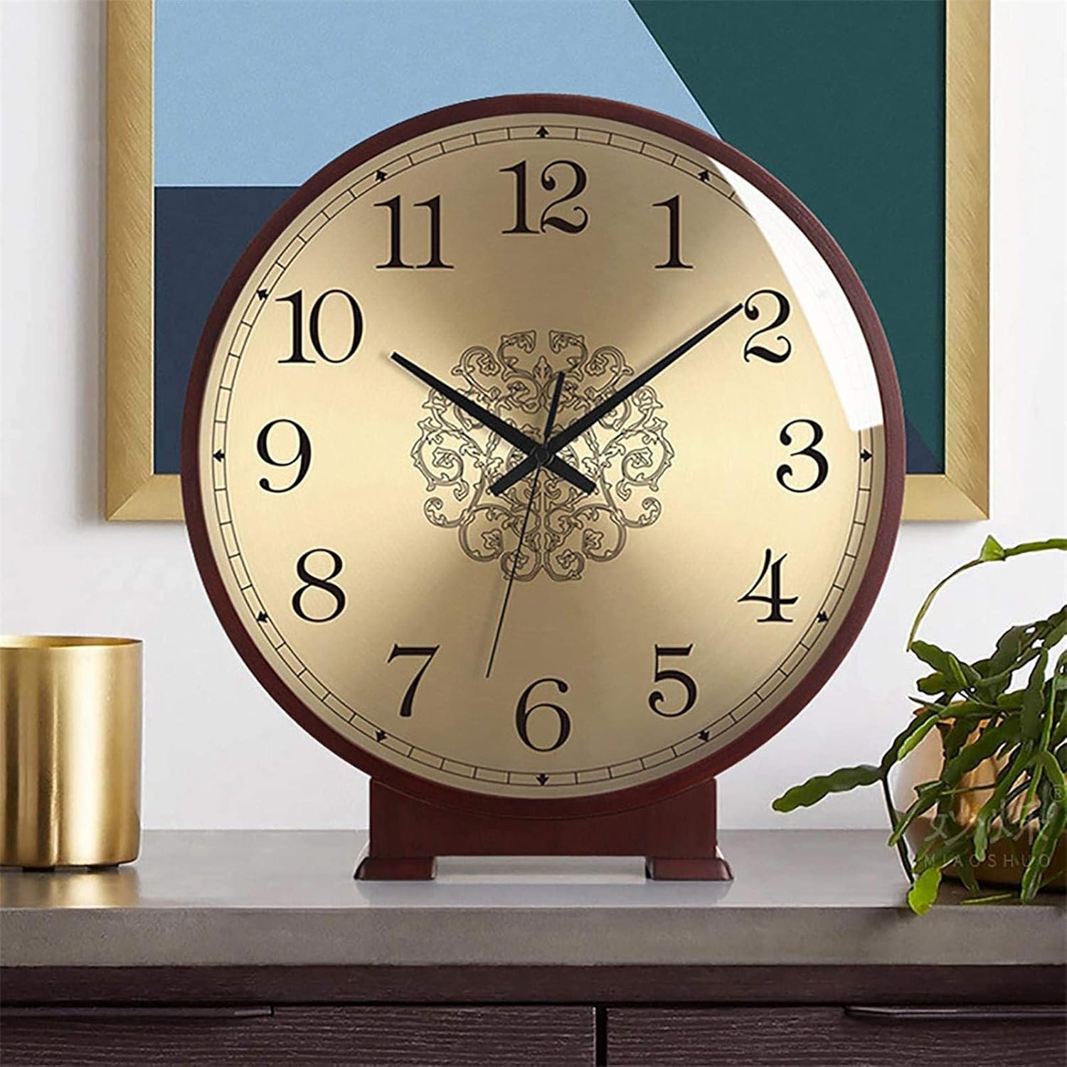 Amazon.com: Mantel Clock, White Wooden Mantel Clock for Living Room ...