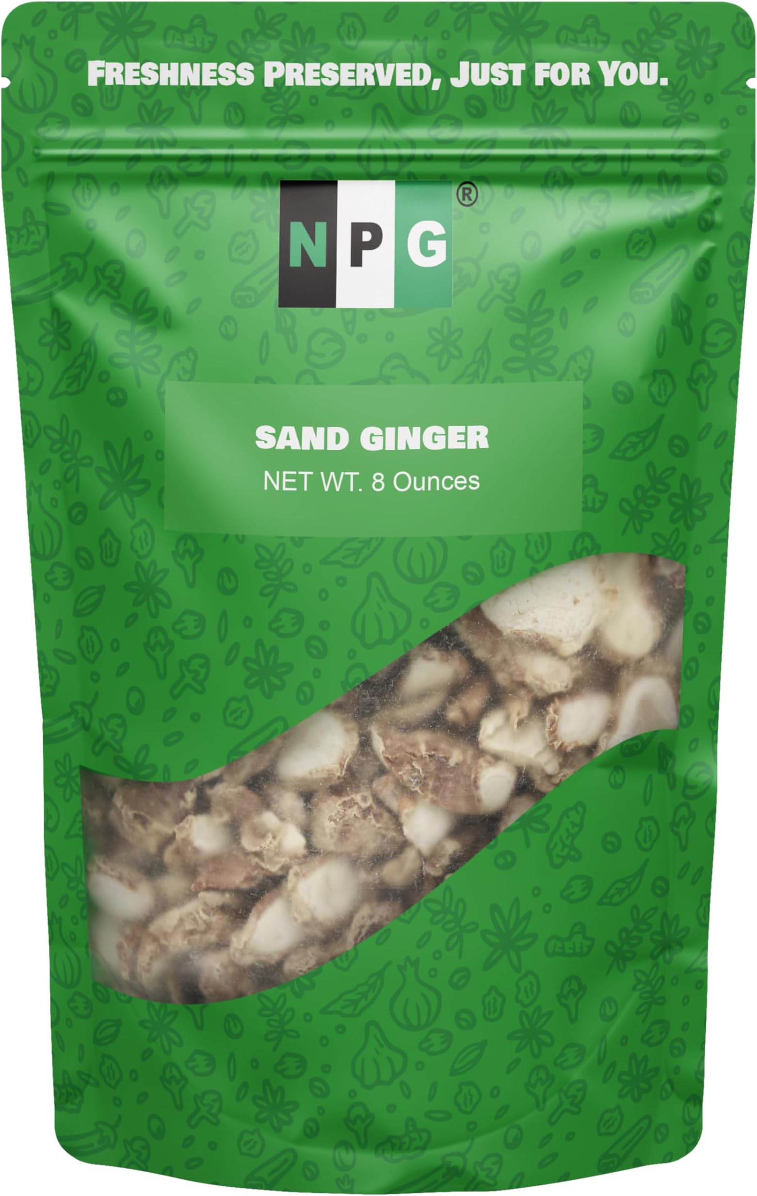 Amazon.com : NPG Dried Galangal Root Sand Ginger Sliced 8 Ounce ...