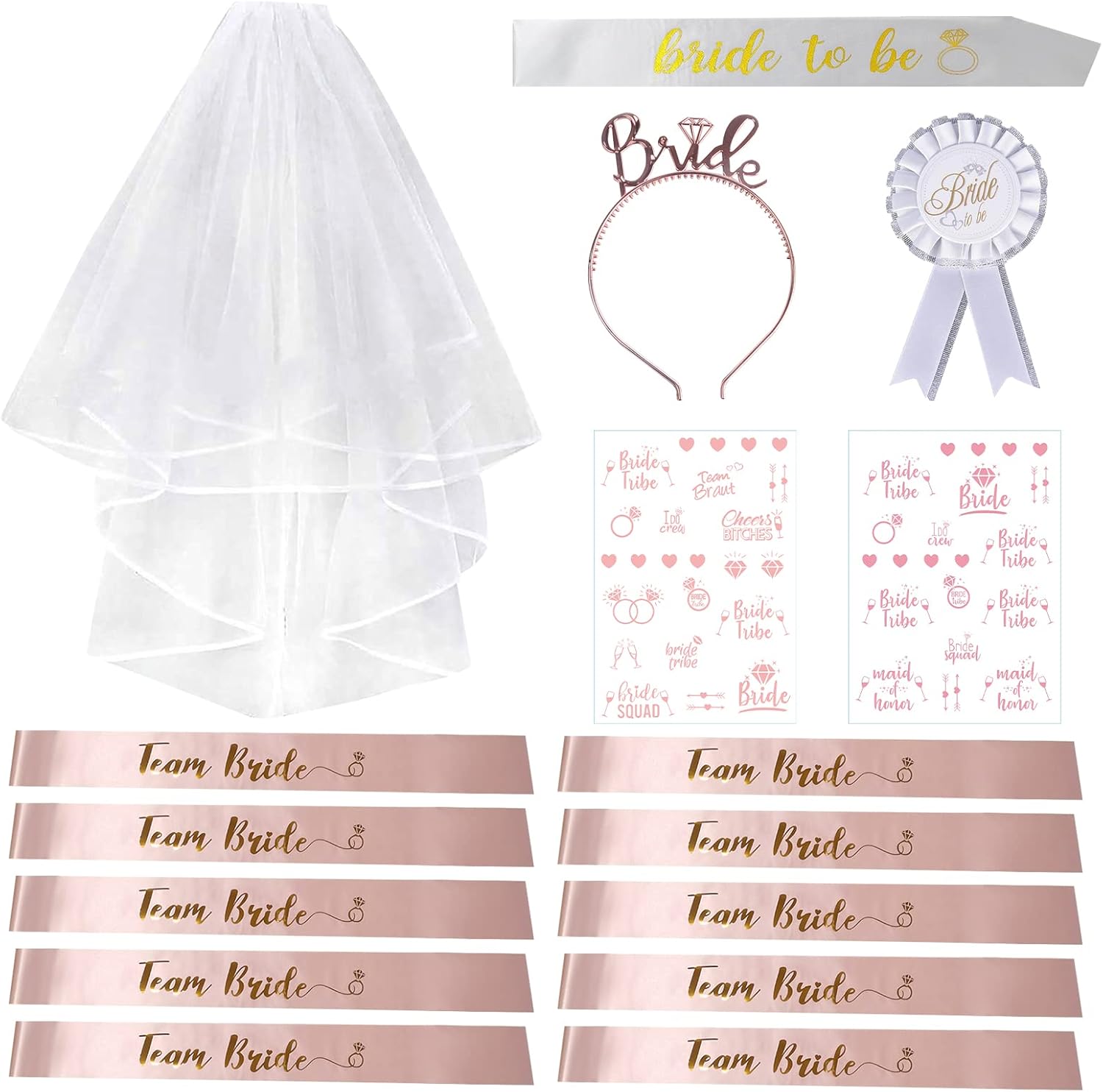 Amazon.com: Metaparty Bride to Be Sash Bachelorette Party Decorations ...