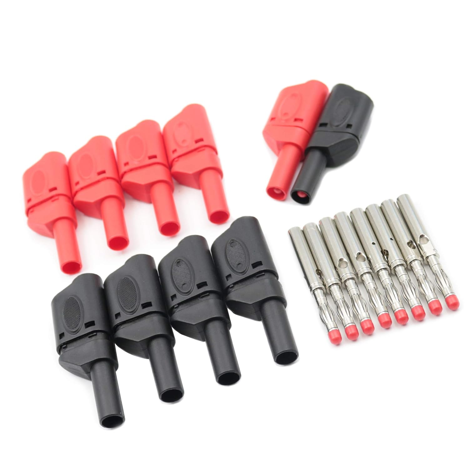 10Pcs Safety Fully Insulated Multimeter Test Leads 4mm Banana Plugs ...