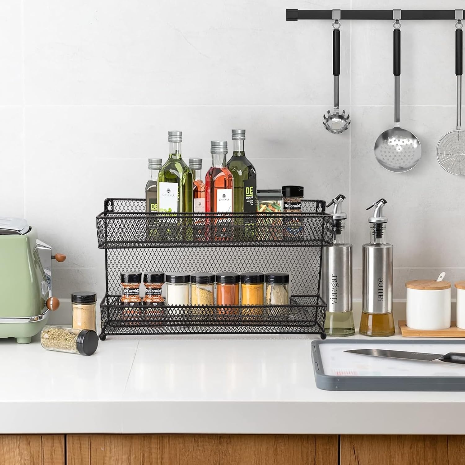 Wall Mounted Wire Spice Racks