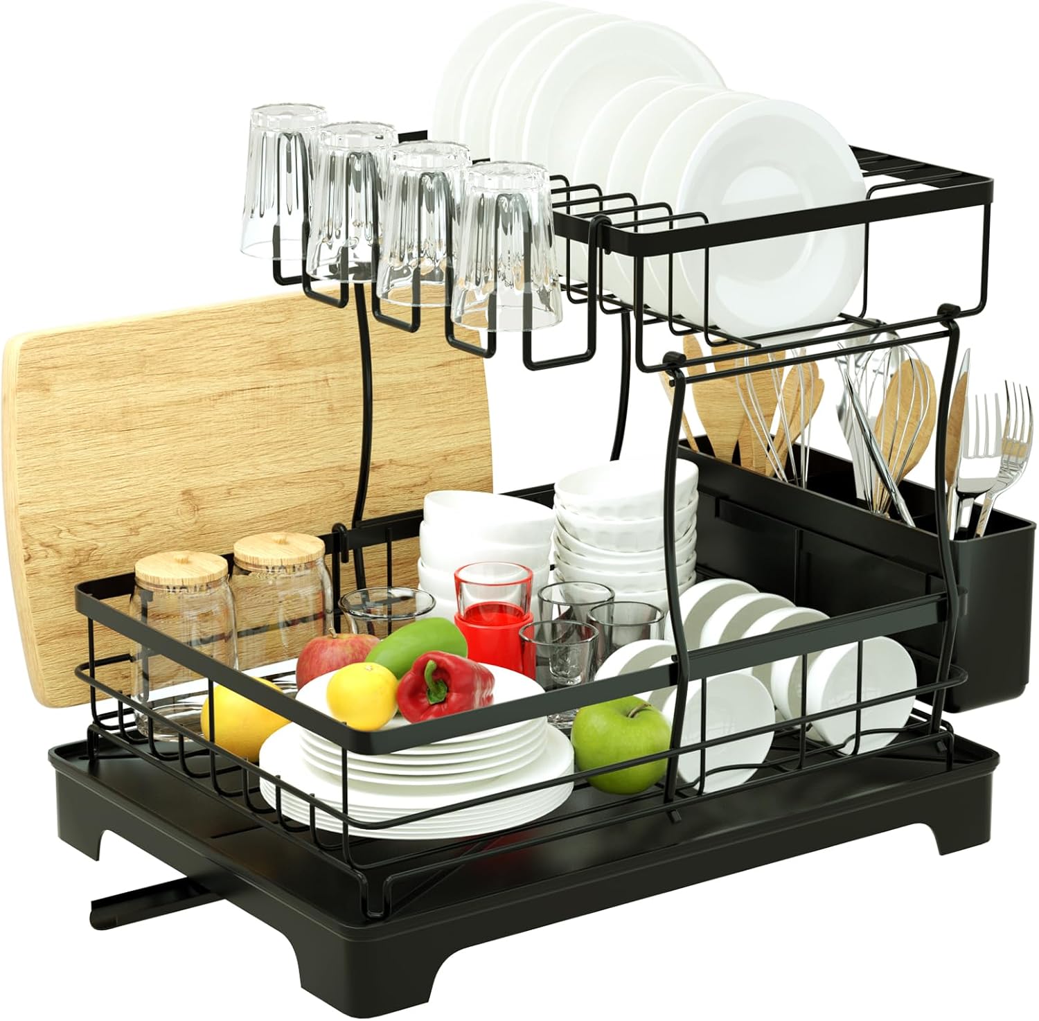 Amazon.com - Zhithink Dish Drying Rack for Kitchen Counter, Large Dish ...