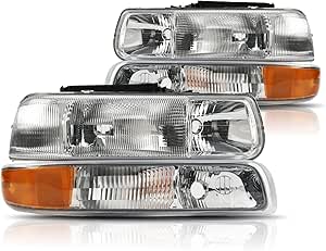 Amazon.com: ZonCar Headlights Headlamps Assembly Fits for 1999-2002 ...